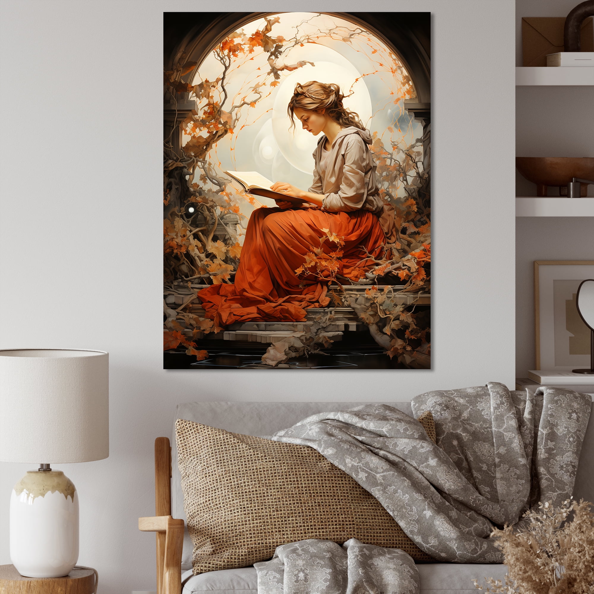 Designart "Surreal Oracle Reading Surrealism" Abstract Canvas Art Print ...