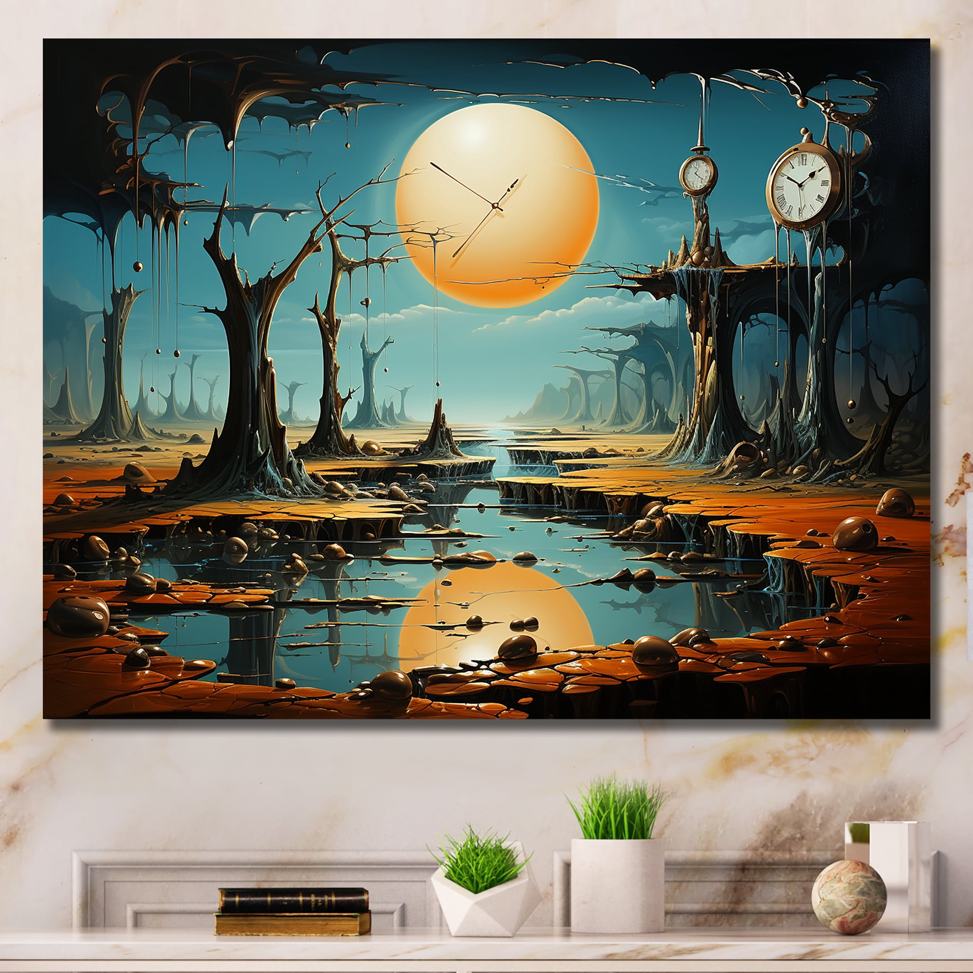 Designart "Surreal Persistence Dali's Art III" Landscapes Wall Art ...
