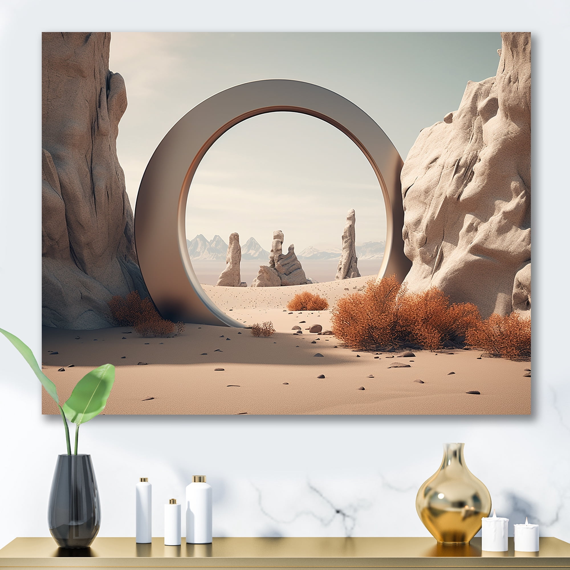 Designart "Surreal Portal Gateway to the Unknown III" Landscapes Wall ...
