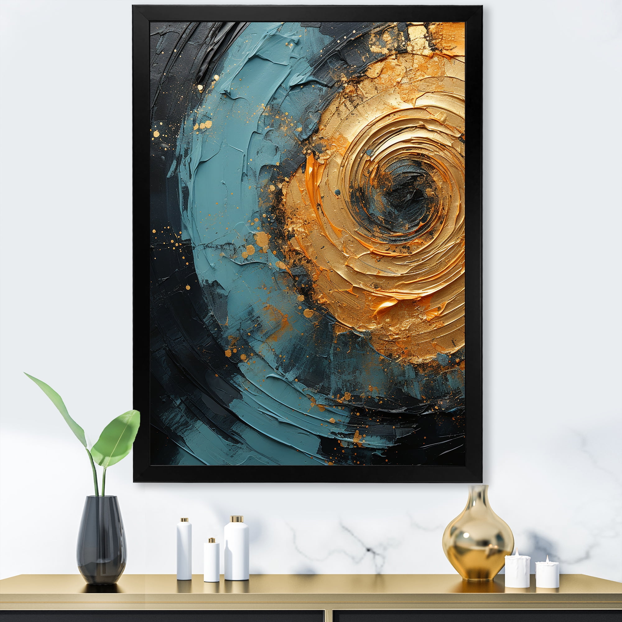 Designart "Swirl Vortex In The Desert Mirage" Abstract Spirals Picture ...