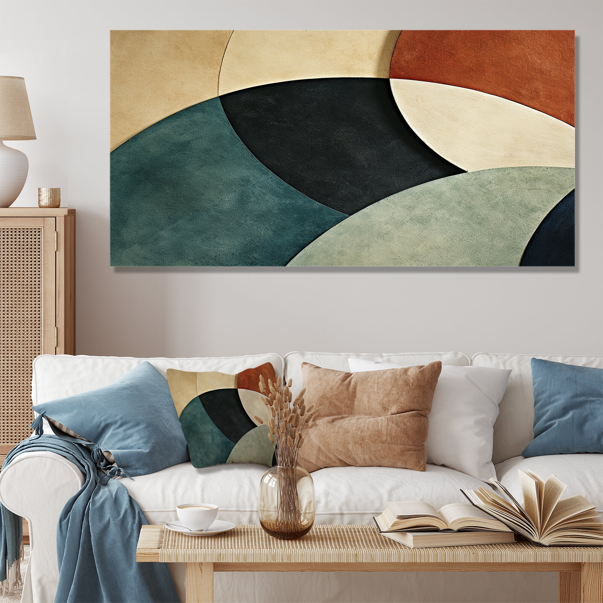 Designart "Swirls of Abstract Echoes I" Oversized Abstract Wall Art ...
