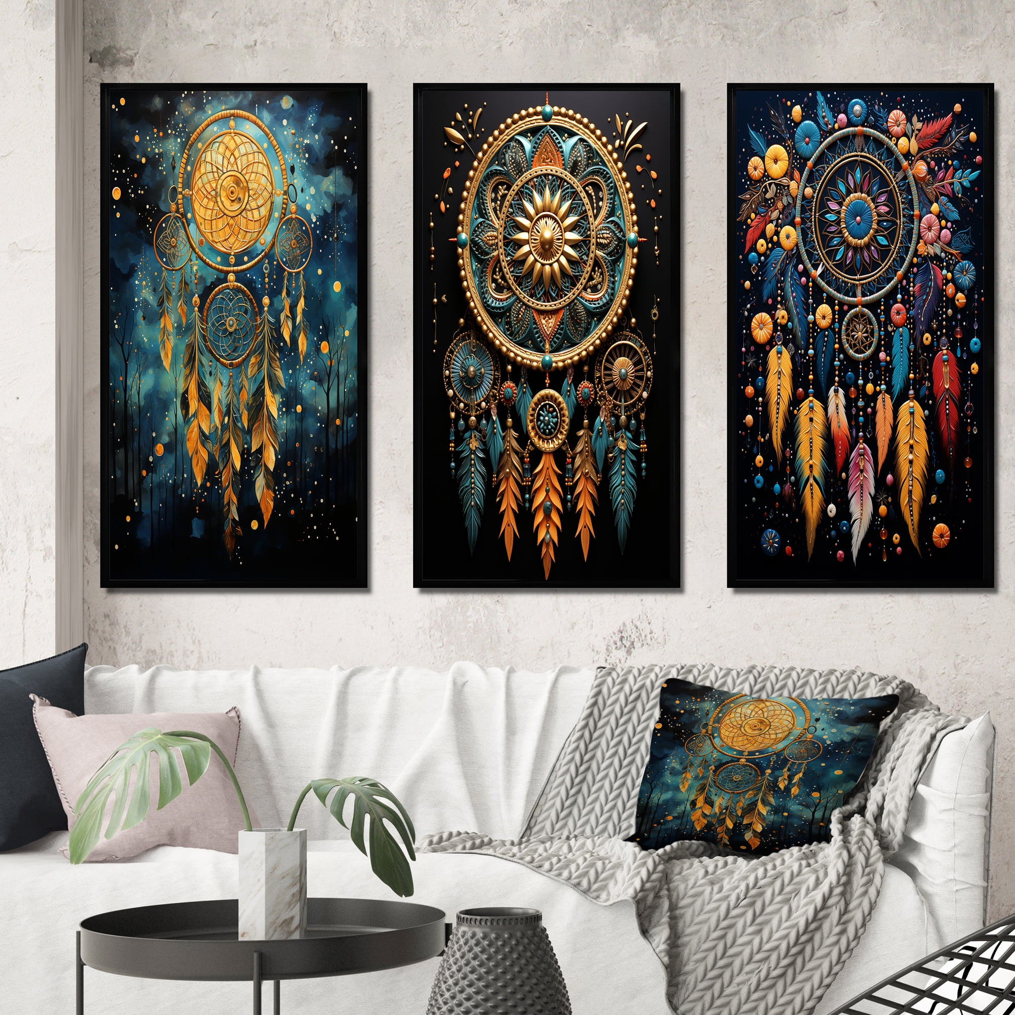 Designart "Symbolic Journey Dream Catcher painting II" Dream Catcher ...