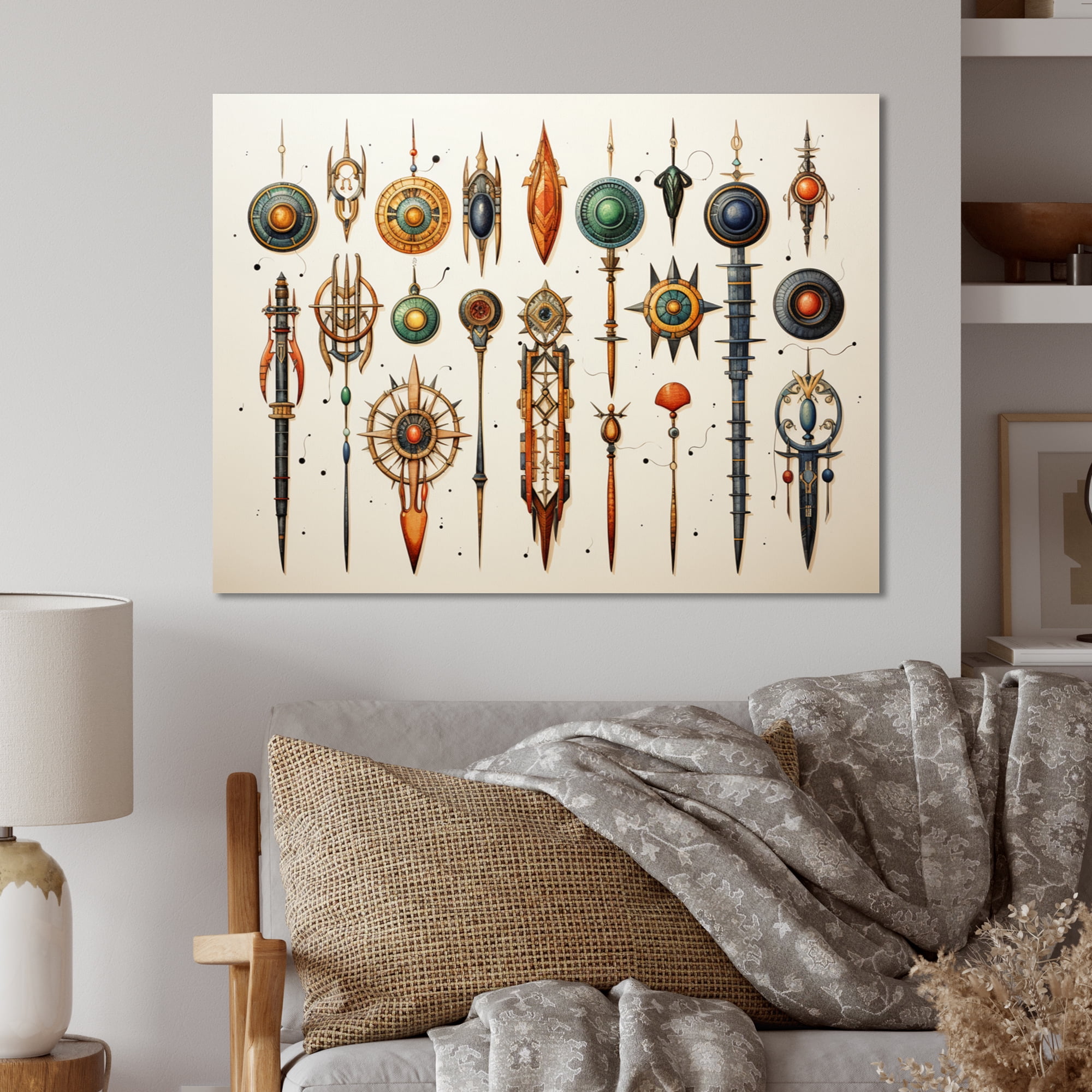 Designart "Symbols Sacred African Wall art II" African Metal Wall Art ...