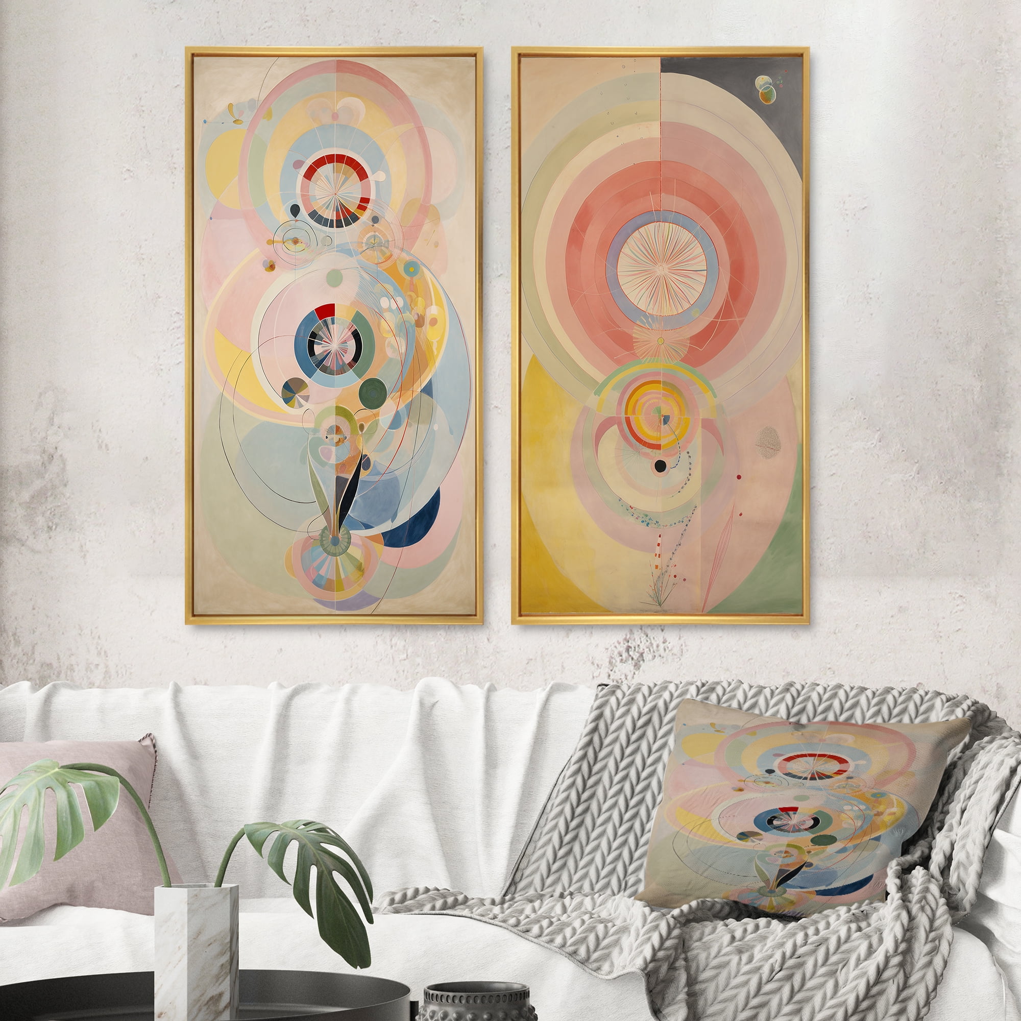 Designart "Synchronicity Pink Vintage Spiritual Retro Art I" Abstract ...