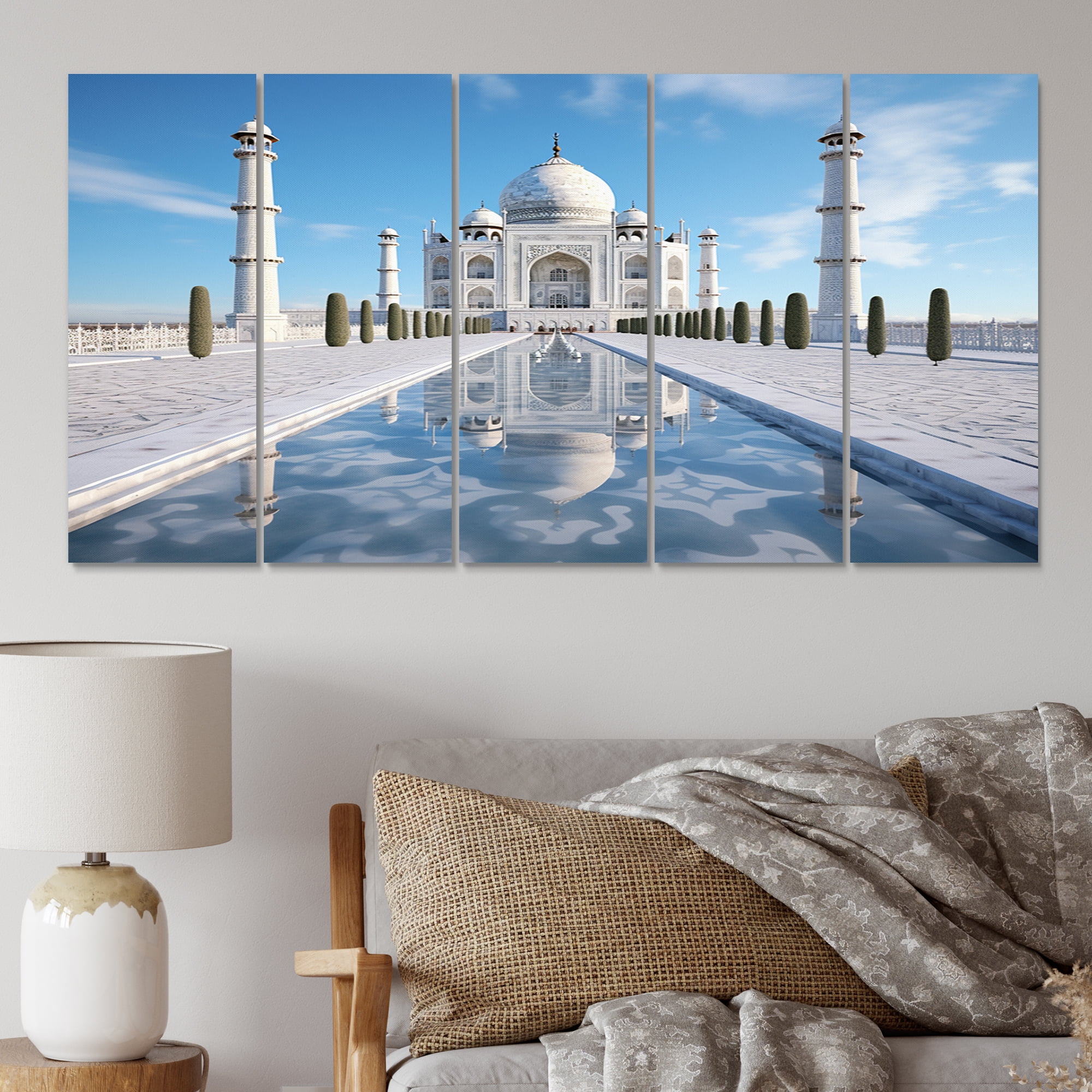 Designart "Taj Mahal Islam wall art II" Islamic Metal Wall Art Set ...