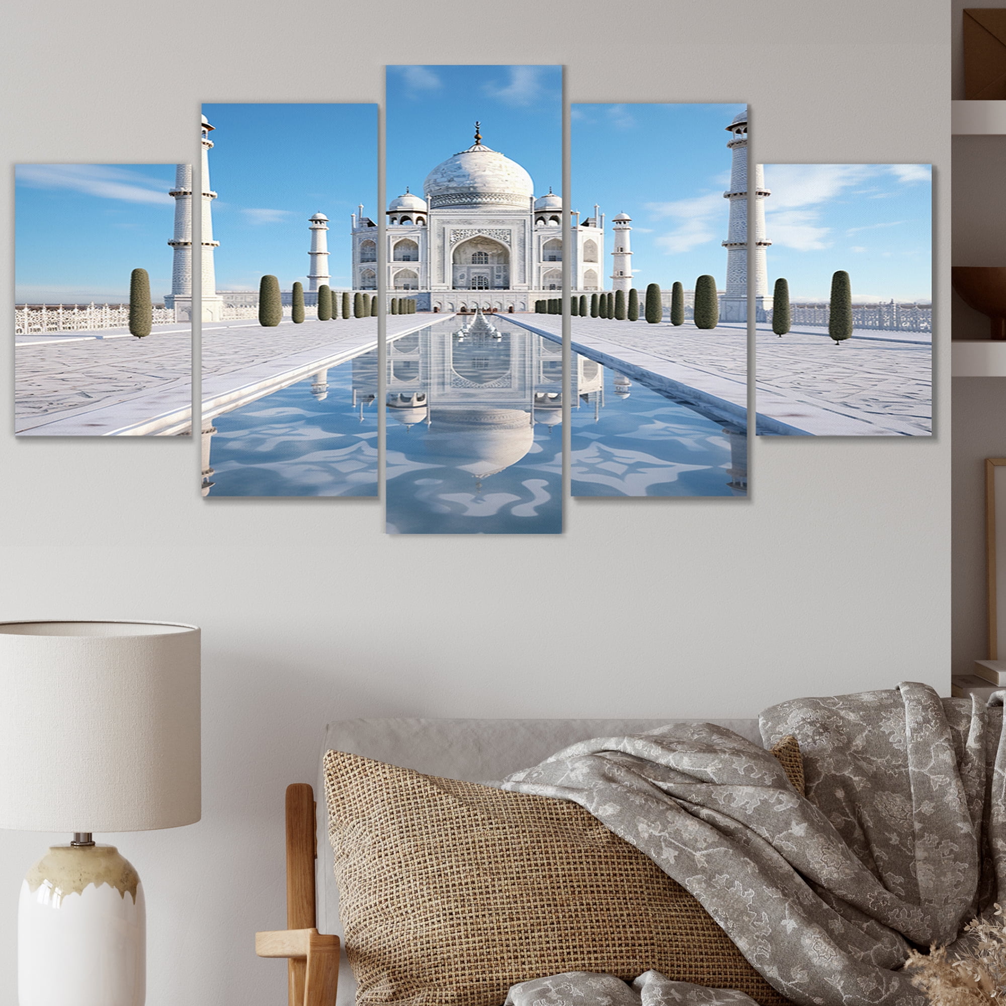 Designart "Taj Mahal Islam wall art II" Islamic Metal Wall Art Set ...