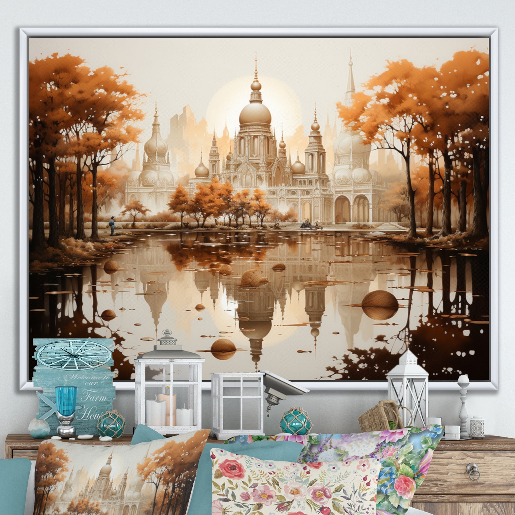 Designart "Temple Reflections Hinduisim Art wall decor III" Spiritual ...