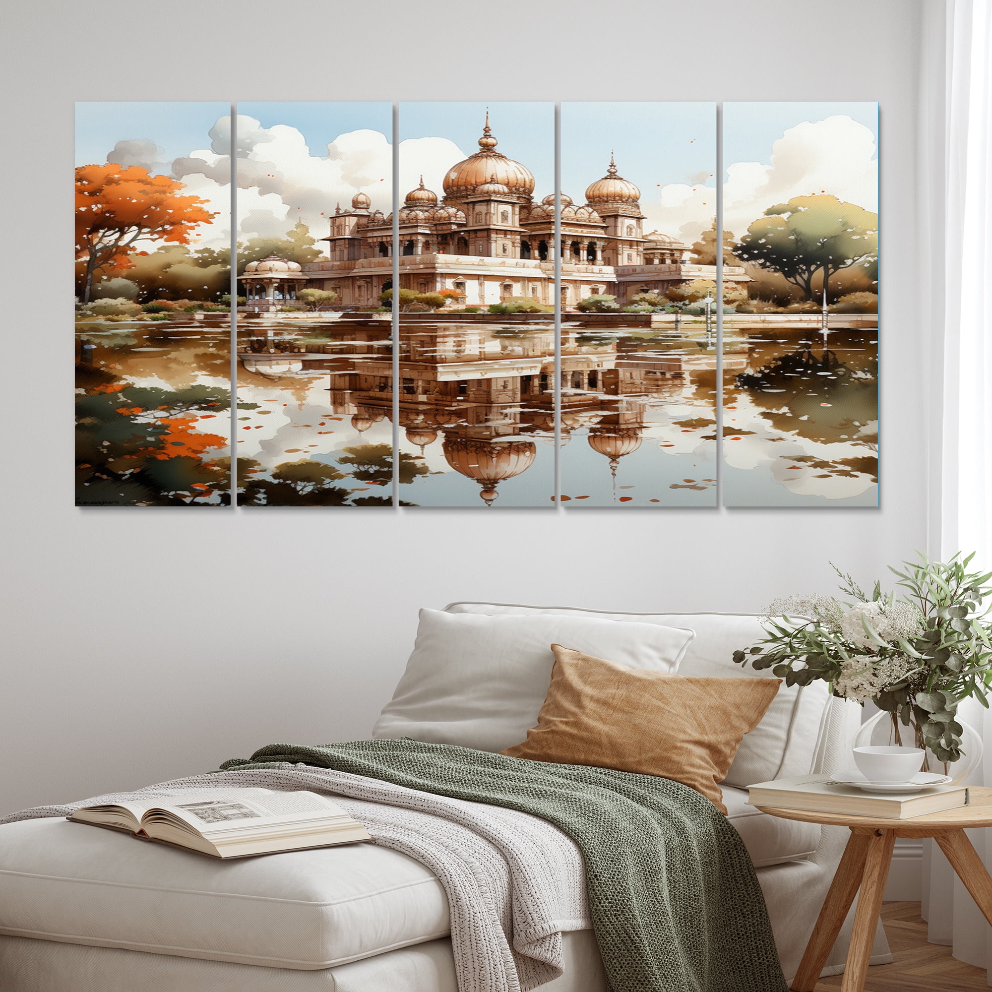Designart "Temple Reflections Hinduisim Art wall decor IV" Spiritual ...