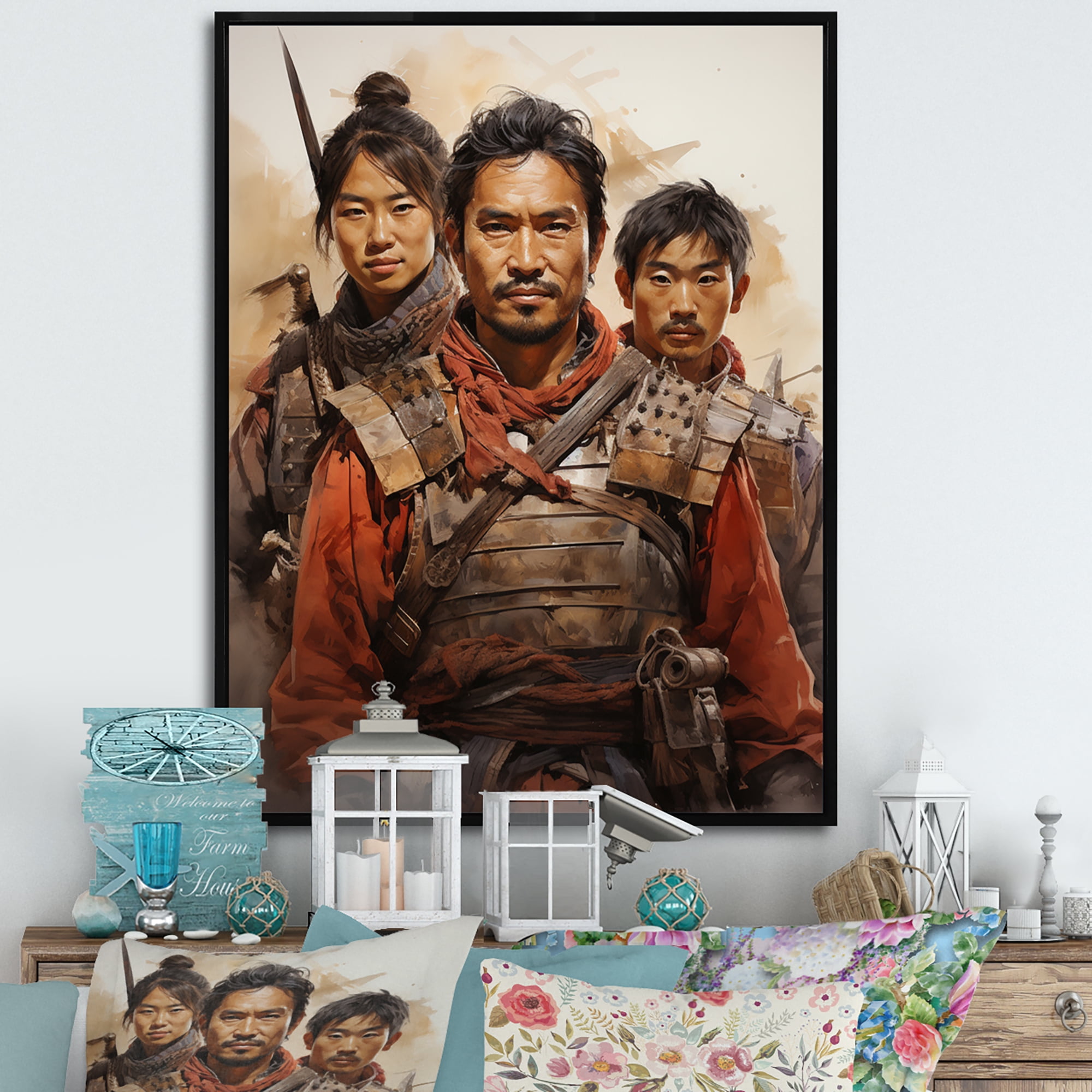 Designart "Terracotta Warriors China Art painting I" Chinese Floater ...