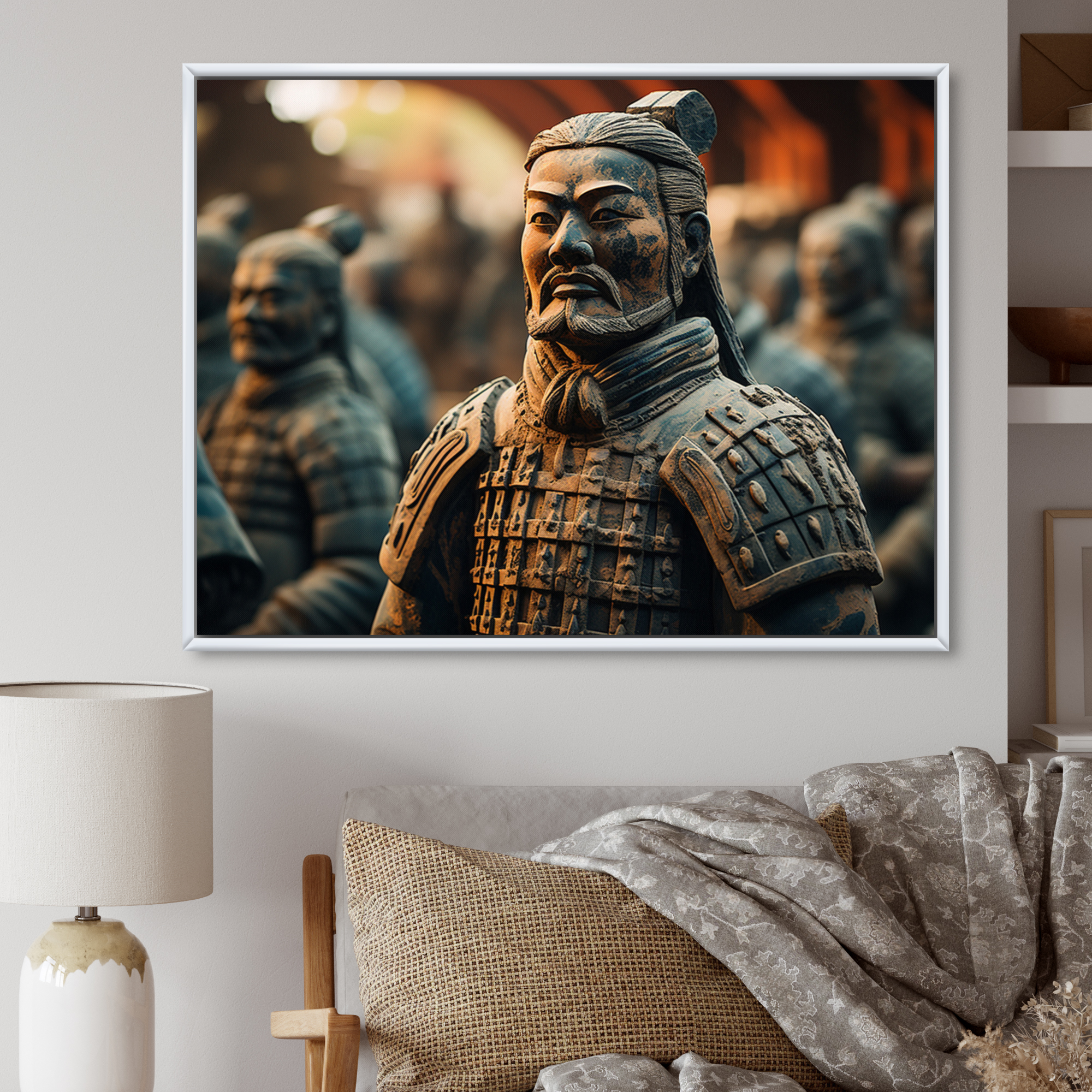 Designart "Terracotta Warriors China Art painting III" Chinese Floater ...