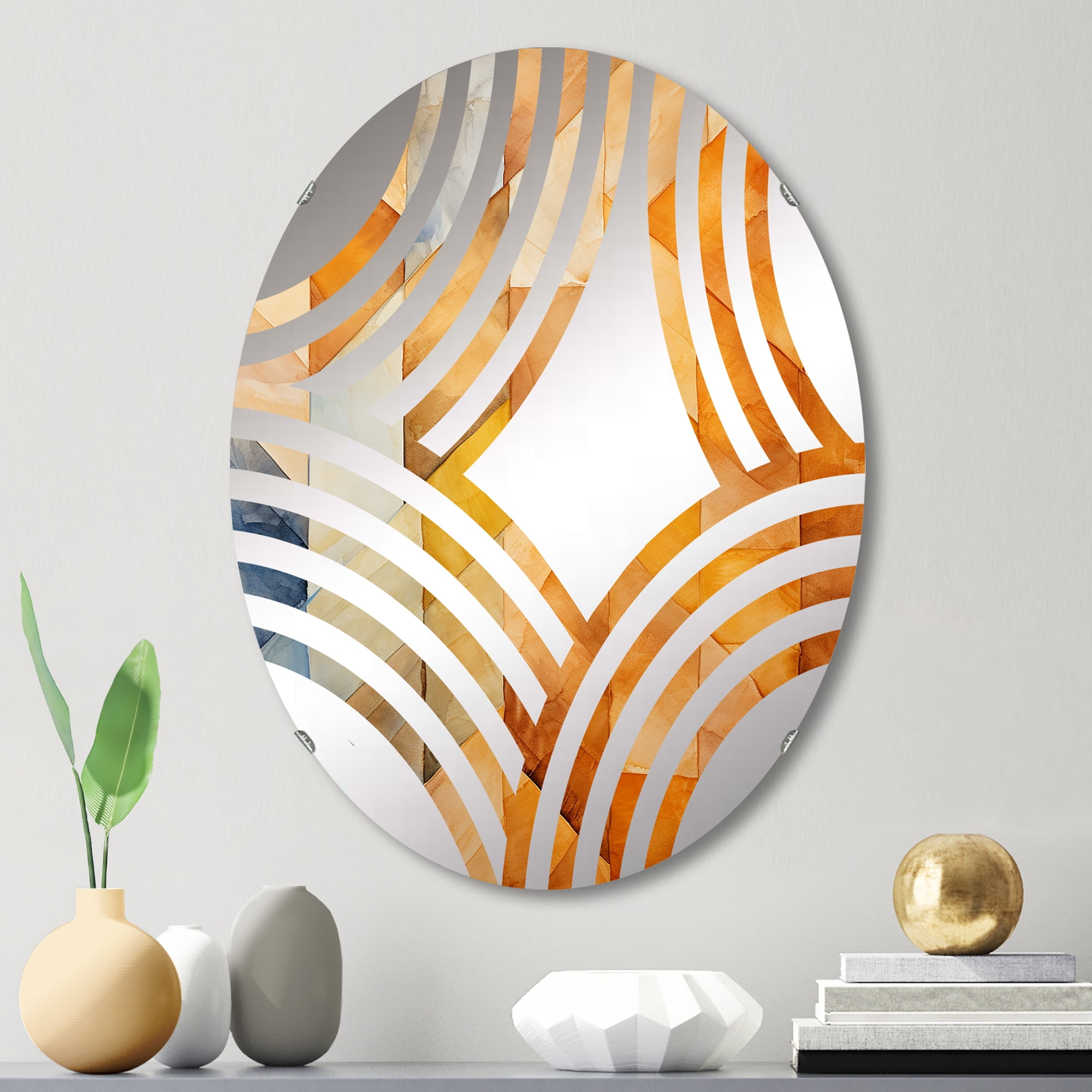 Designart "Tessellation with a Topaz Touch I" Abstract Shapes Baptist ...