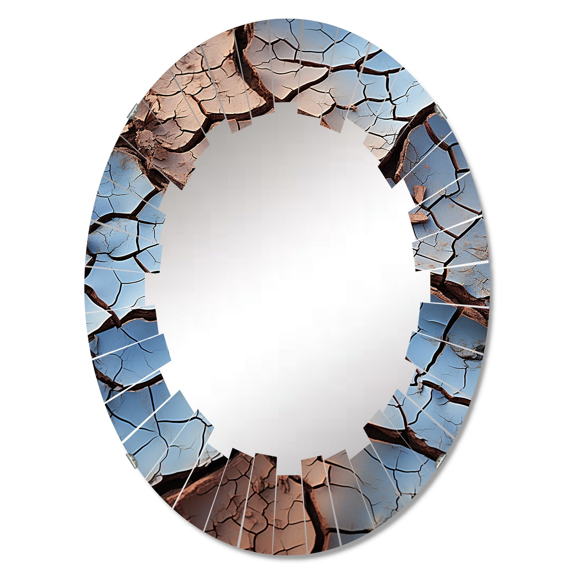 Designart "Textures of the Sand Desert Elegance II" Landscapes Round ...