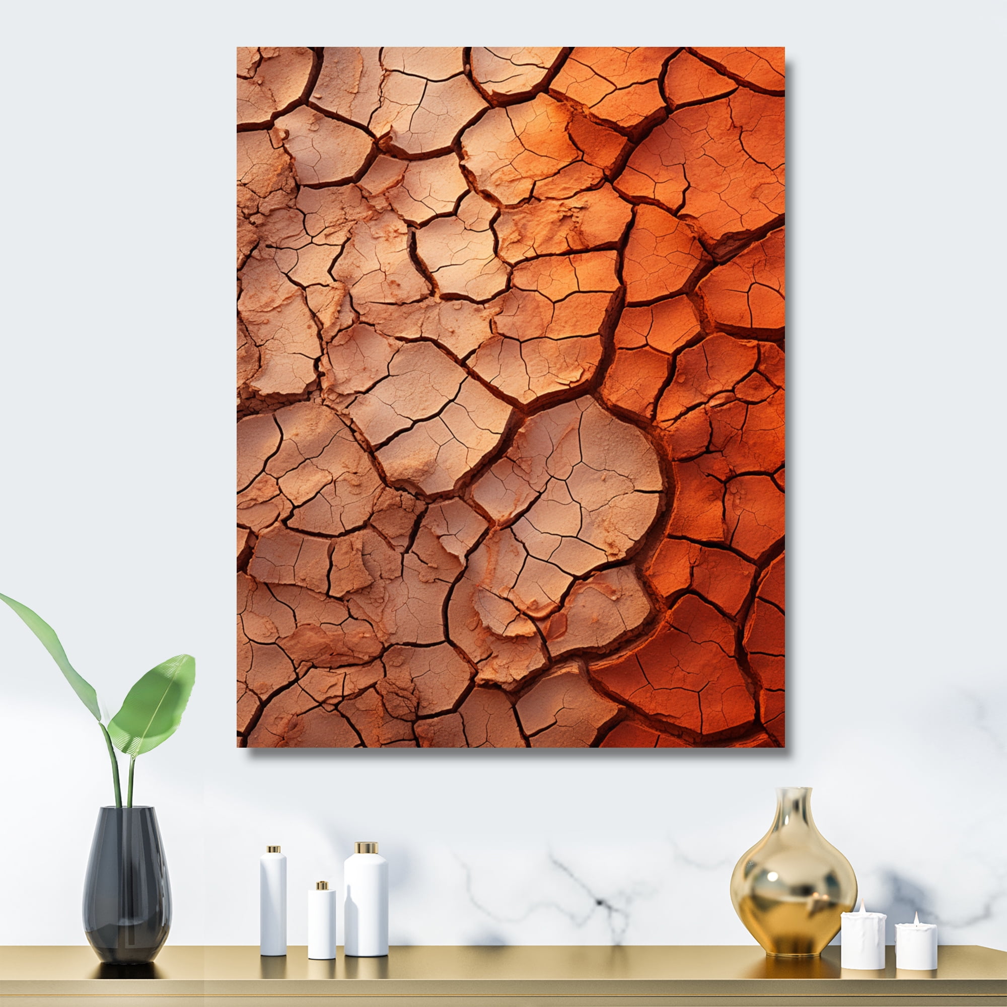 Designart "Textures of the Sand Desert Elegance III" Desert Metal Art ...