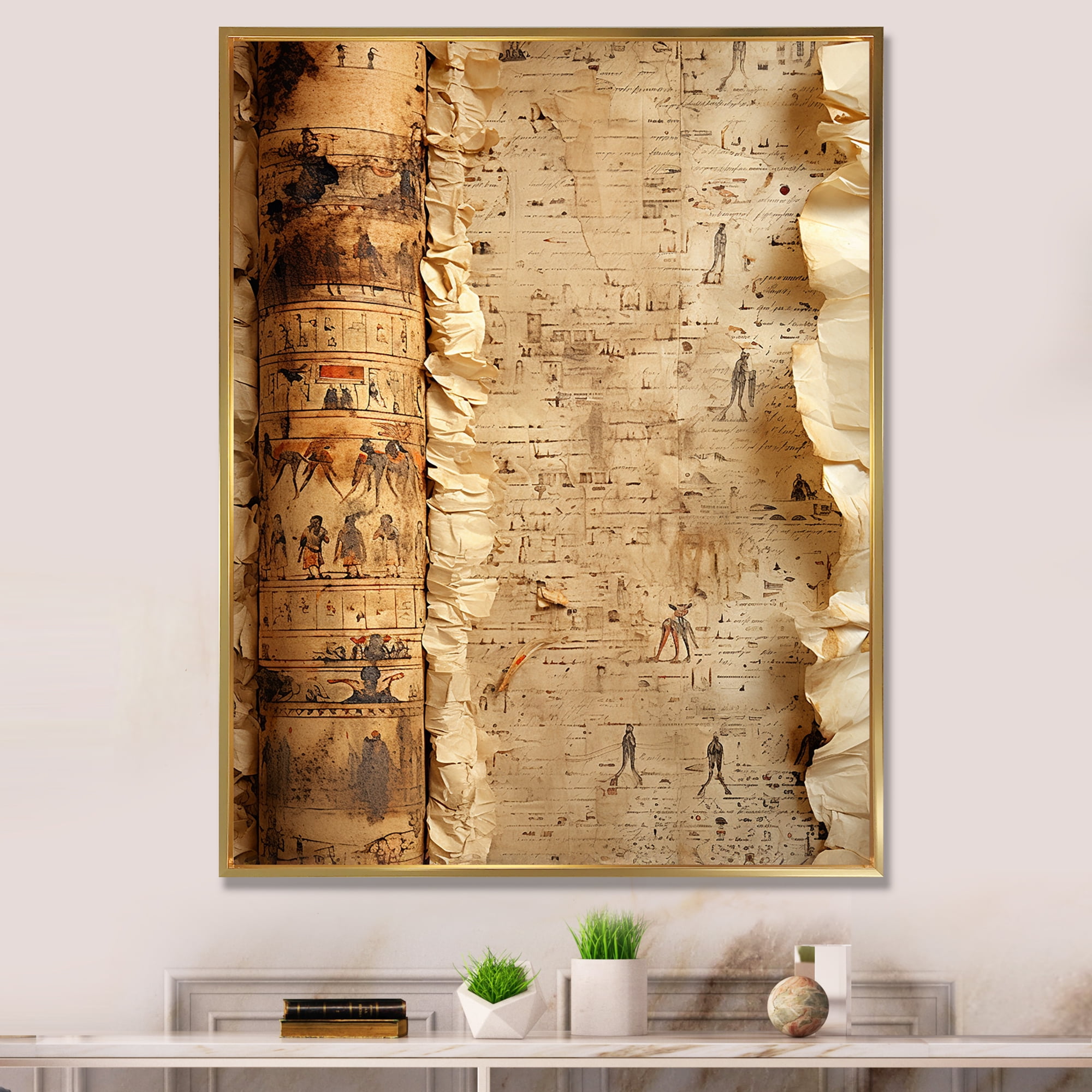 Designart "The Ancient Tales Of Hindu Puranas On Papyrus Parchment II ...