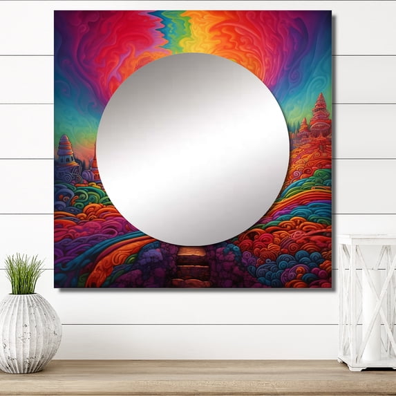 Designart "The Challenge Is Opportunity Dreamlike Spectrum Peaks II ...