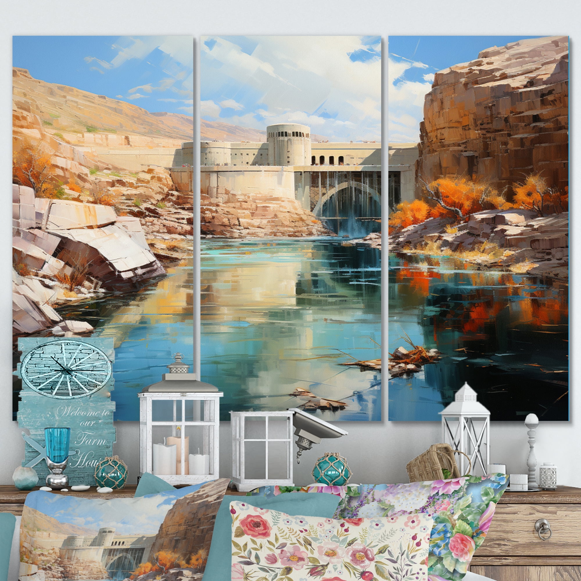 Designart "The Dam at Glen Canyon" Dams Metal Art Print Set - Walmart.com