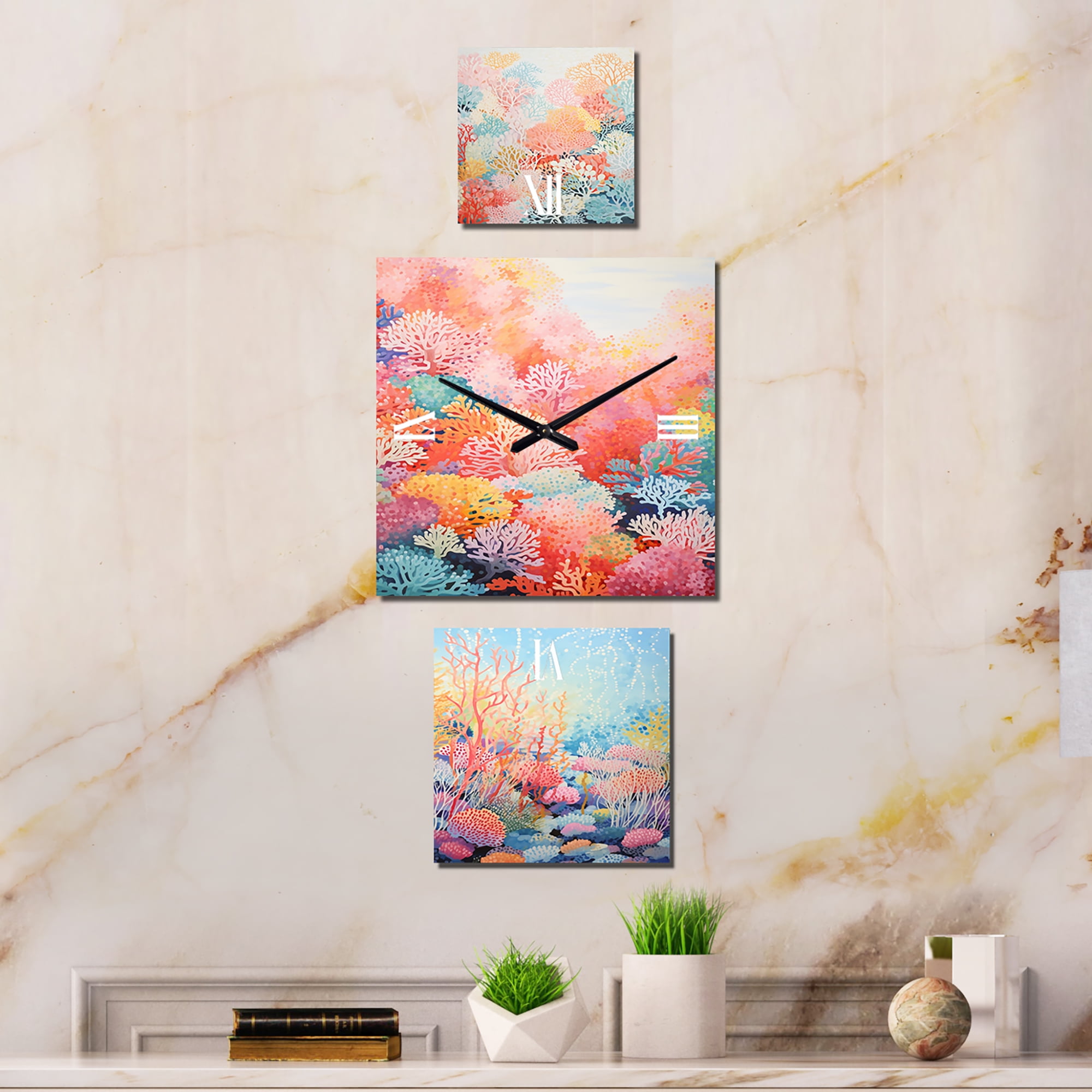 Designart "The Expressive Barrier of the Coral Reef" Beach & Ocean ...