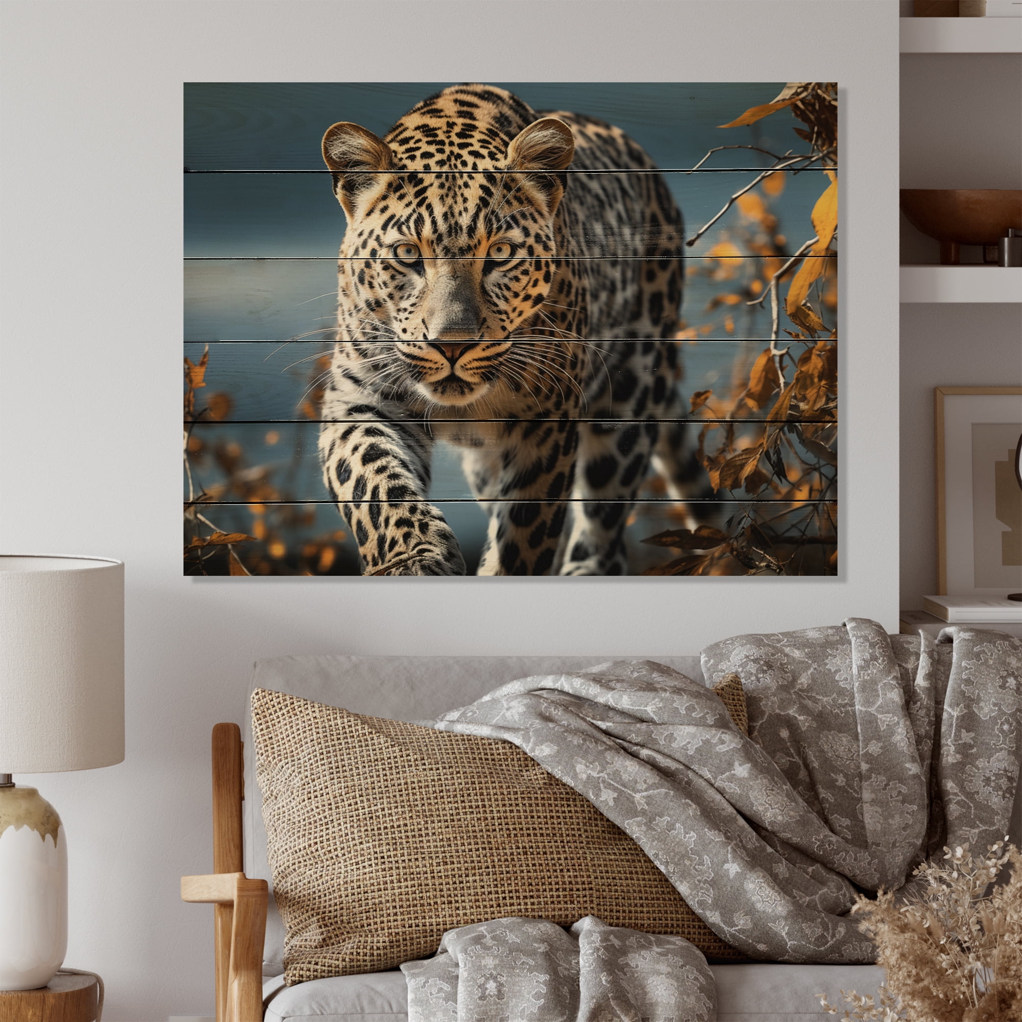 Designart "The Graceful Beauty of a Sleek Leopard" Animals Print on ...
