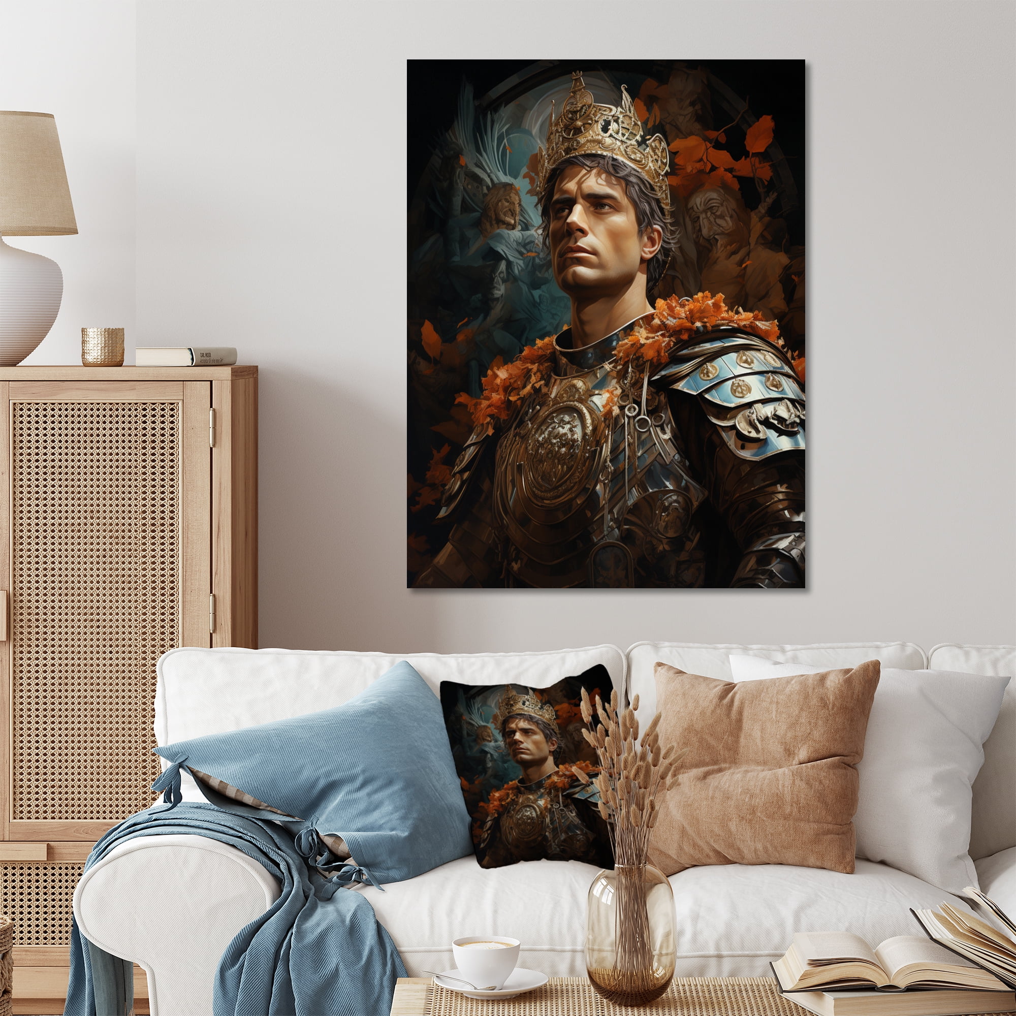 Designart "The Great Emperor Constantine Portrait" Emperor Metal Wall ...