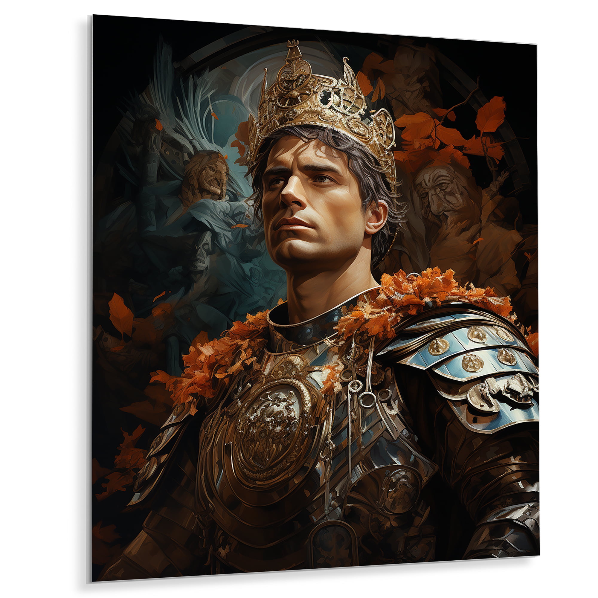 Designart "The Great Emperor Constantine Portrait" Emperor Metal Wall ...