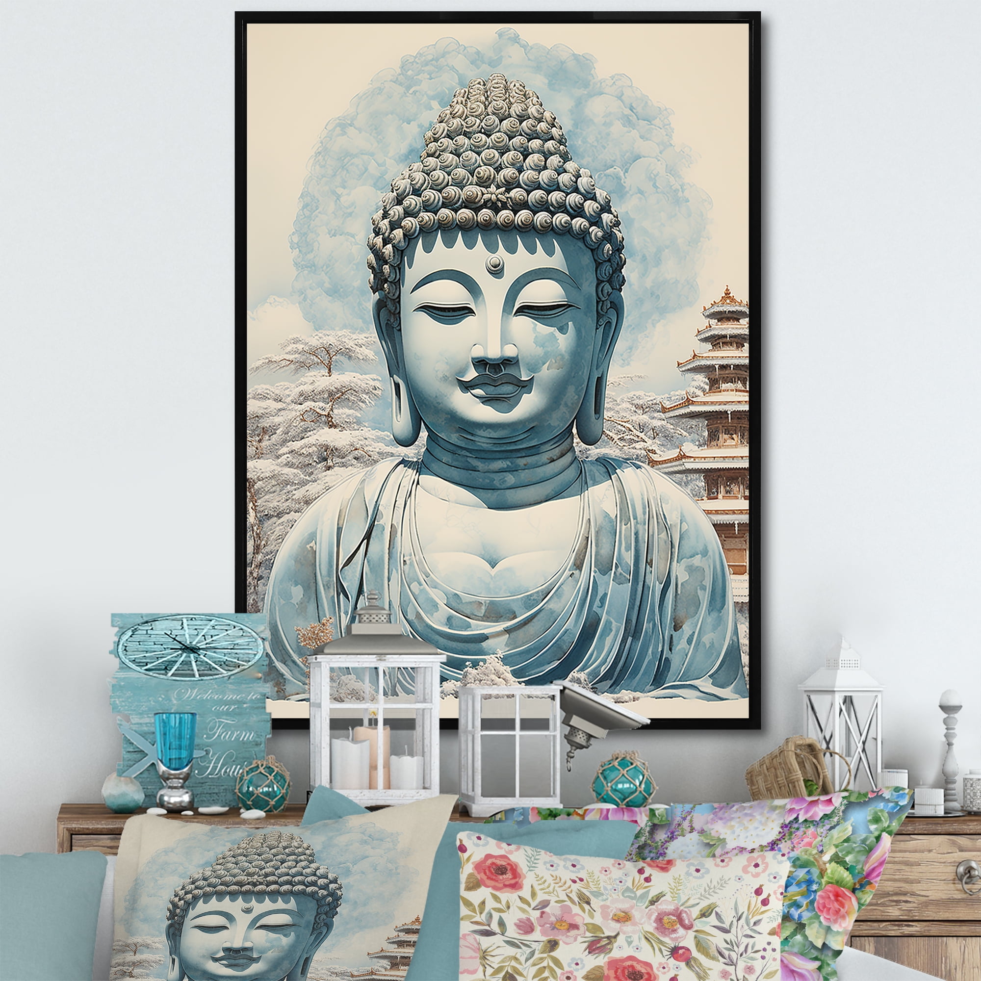 Designart "The Great Wave of Buddha A Masterpiece Unveiled" Spiritual ...