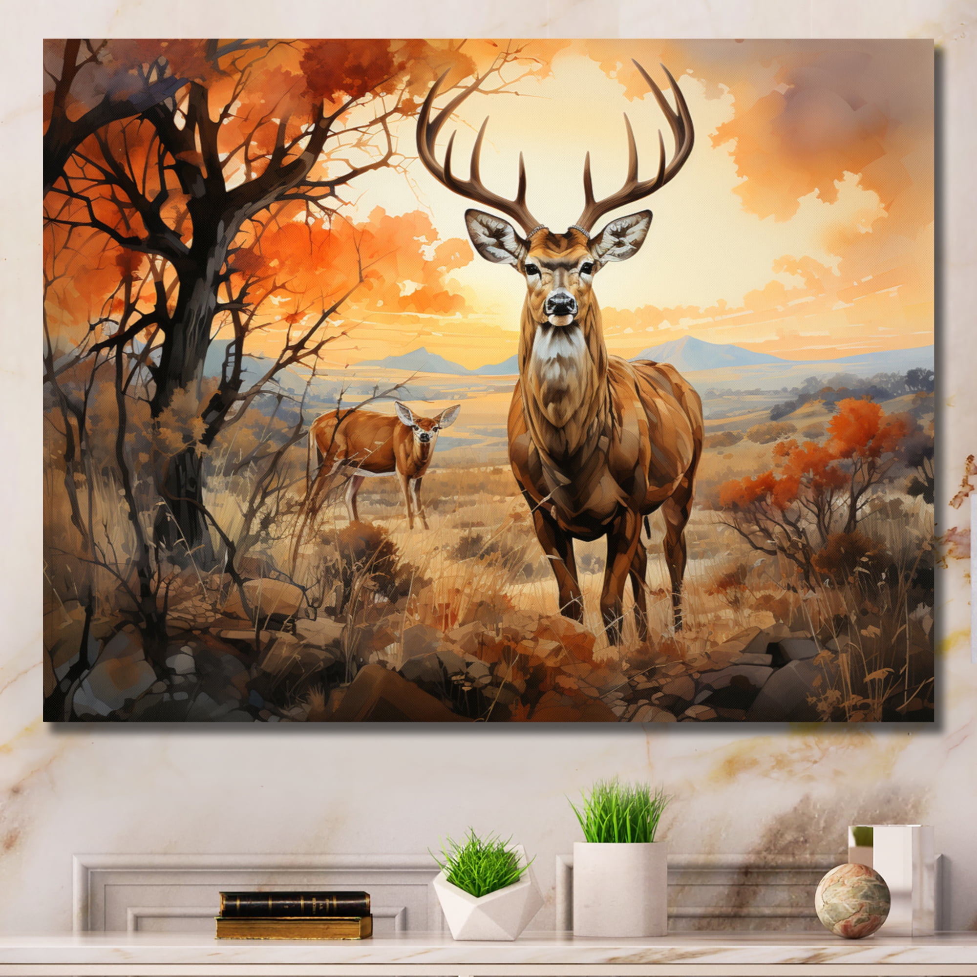 Designart "The Greater Kudu Antelope I" Animals Wall Art Living Room - Walmart.com