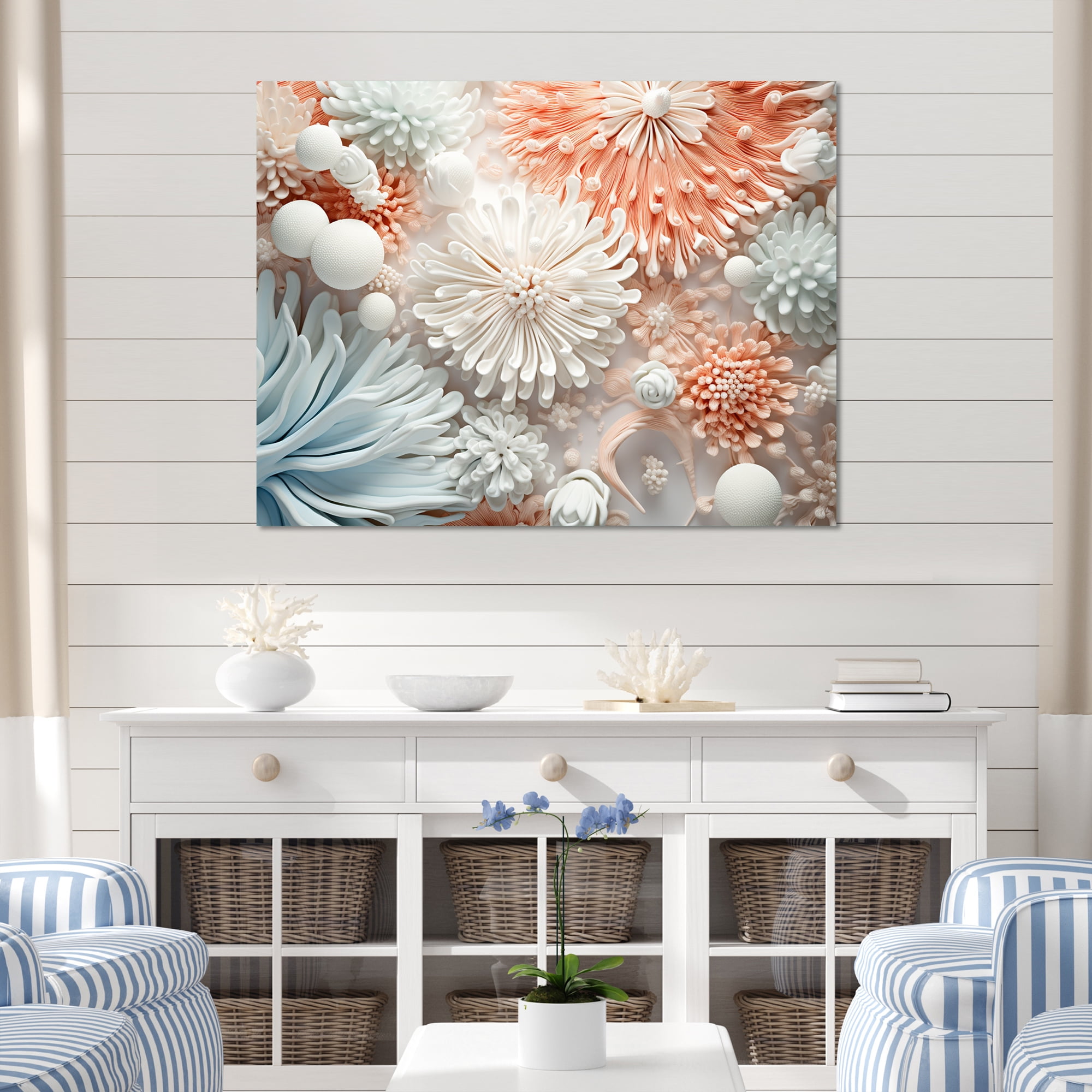 Designart "The Heavenly Color Palette Of The Coral Reef IV" Coastal ...