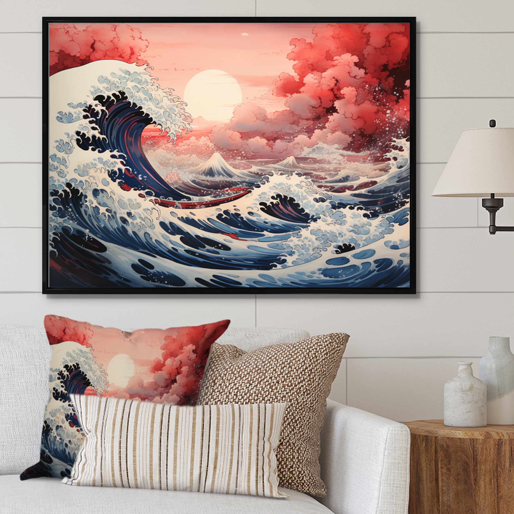 Designart "The Iconic Wave Masterpiece from Kanagawa II" Nautical ...