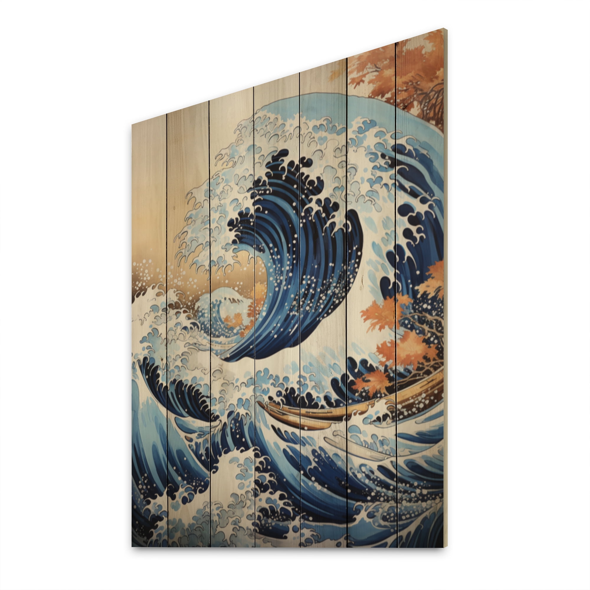 Designart "The Iconic Wave Masterpiece from Kanagawa III" Nautical ...