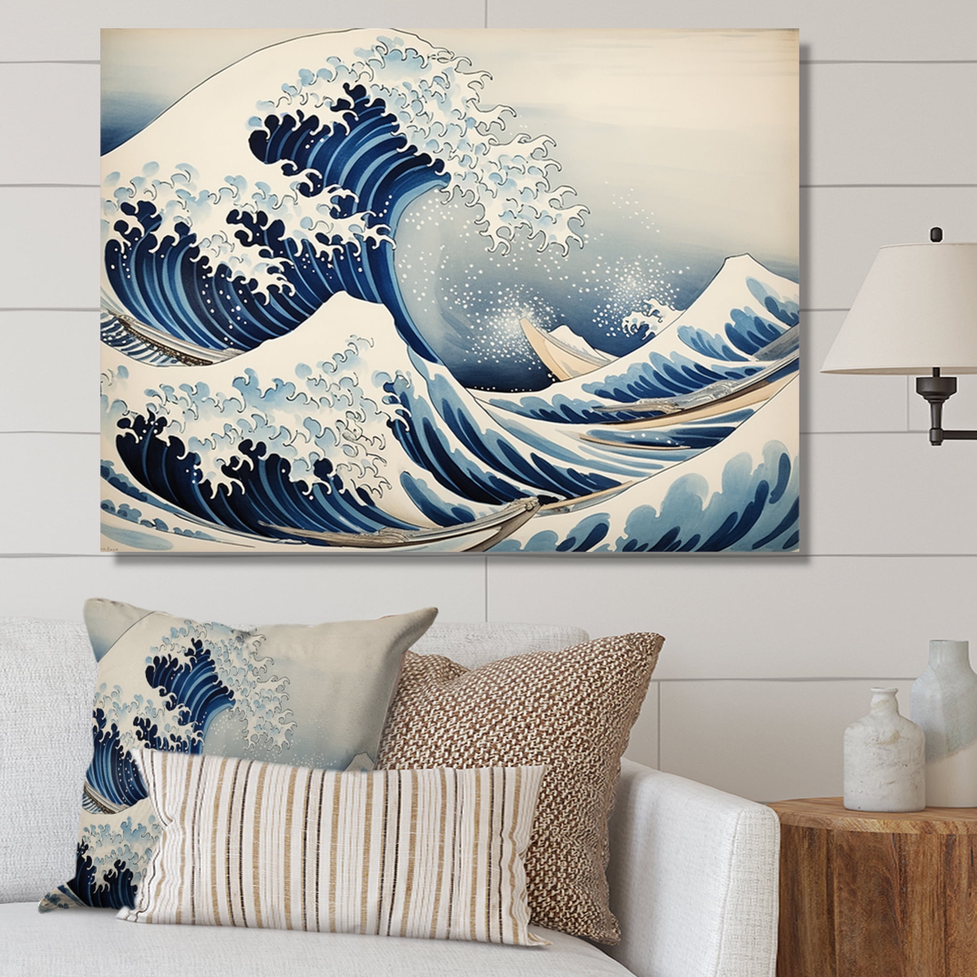 Designart "The Iconic Wave Masterpiece from Kanagawa IV" Nautical ...