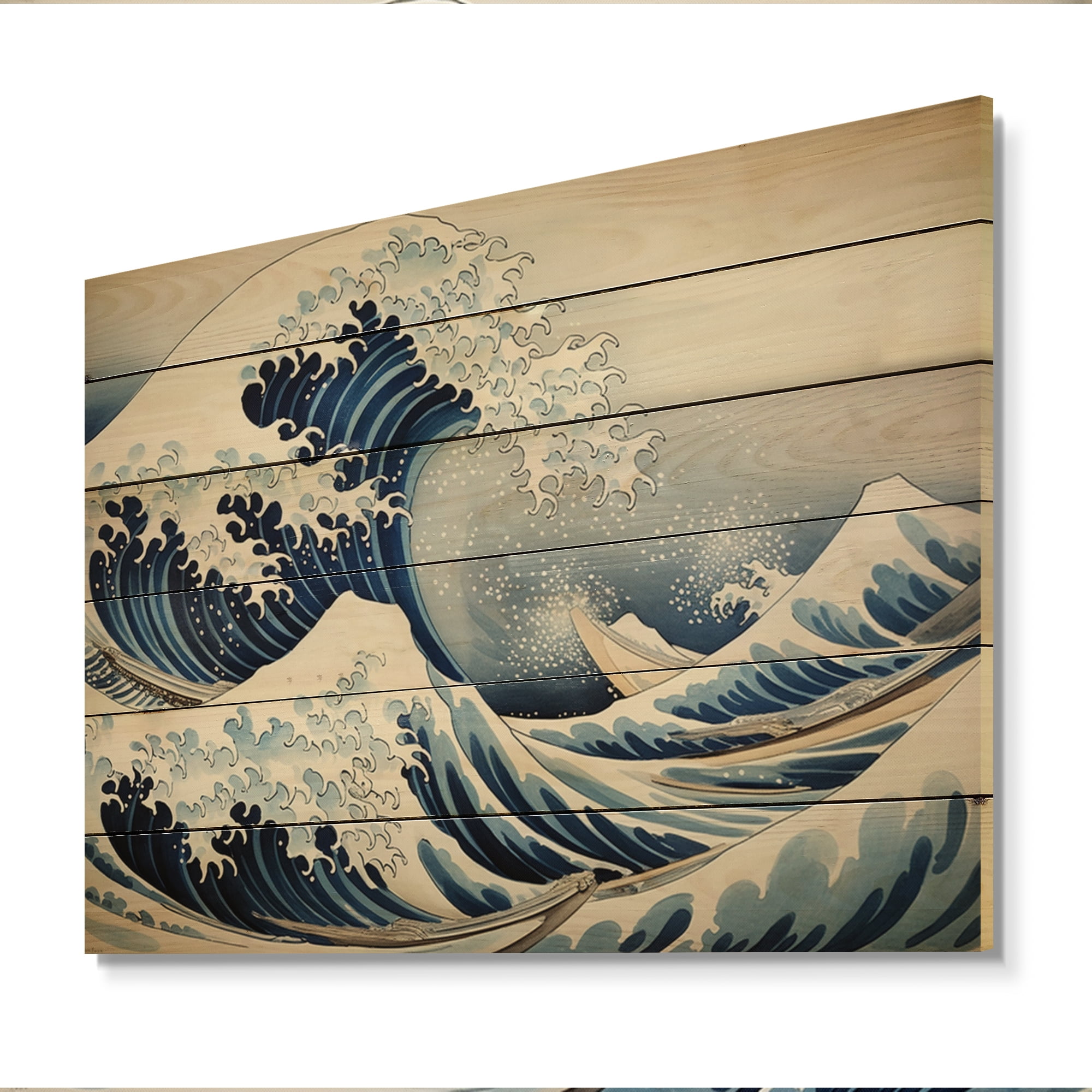 Designart "The Iconic Wave Masterpiece from Kanagawa IV" Nautical ...