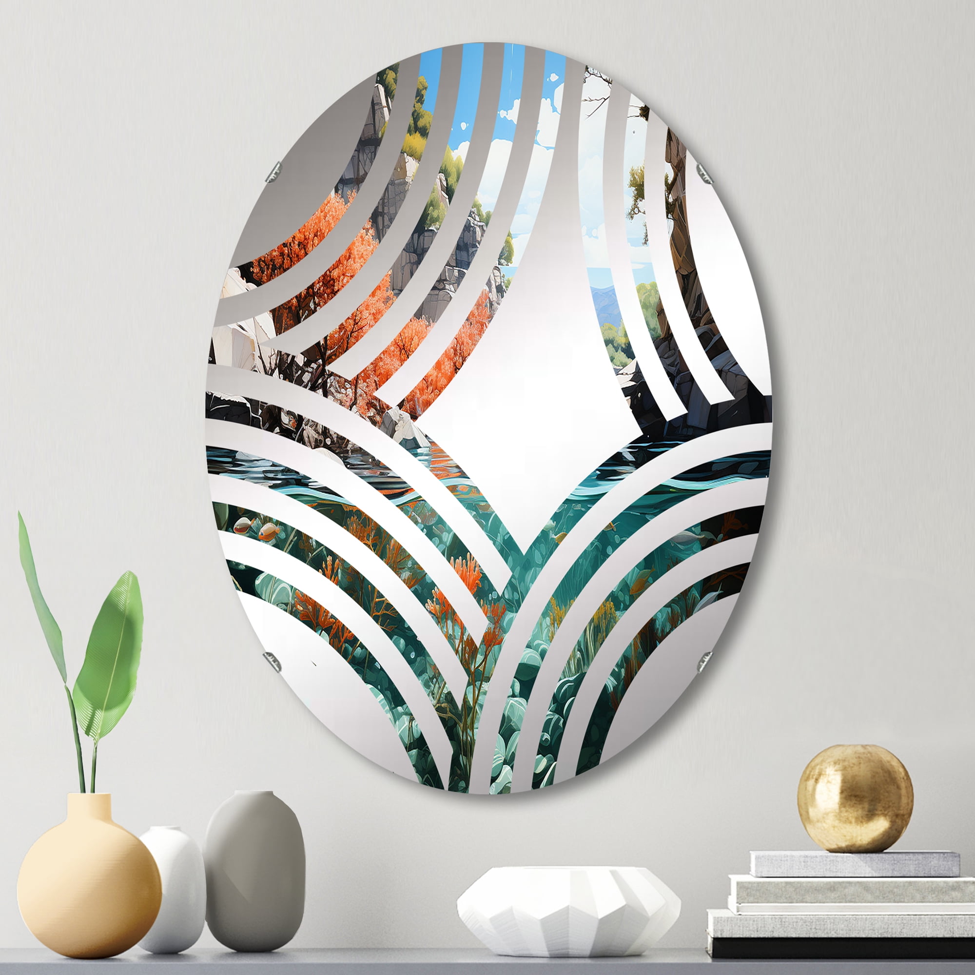 Designart "The Kingdom of Coral and Anemones I" Coastal Coral Under ...