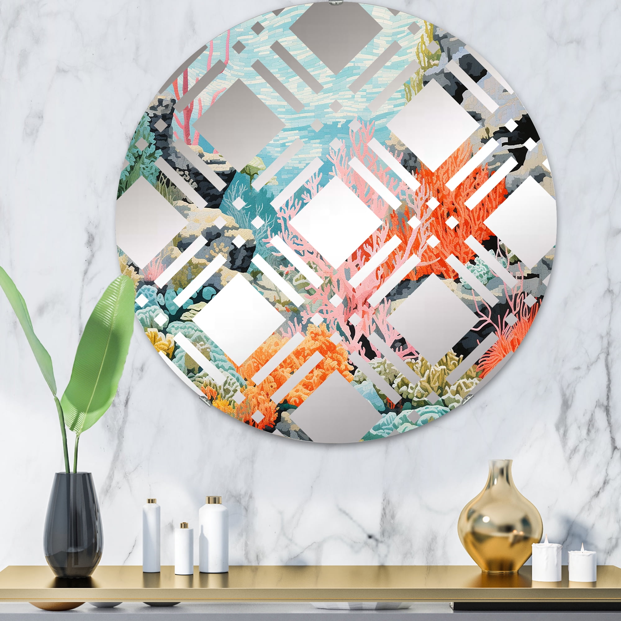 Designart "The Kingdom of Coral and Anemones IV" Coastal Coral Under ...