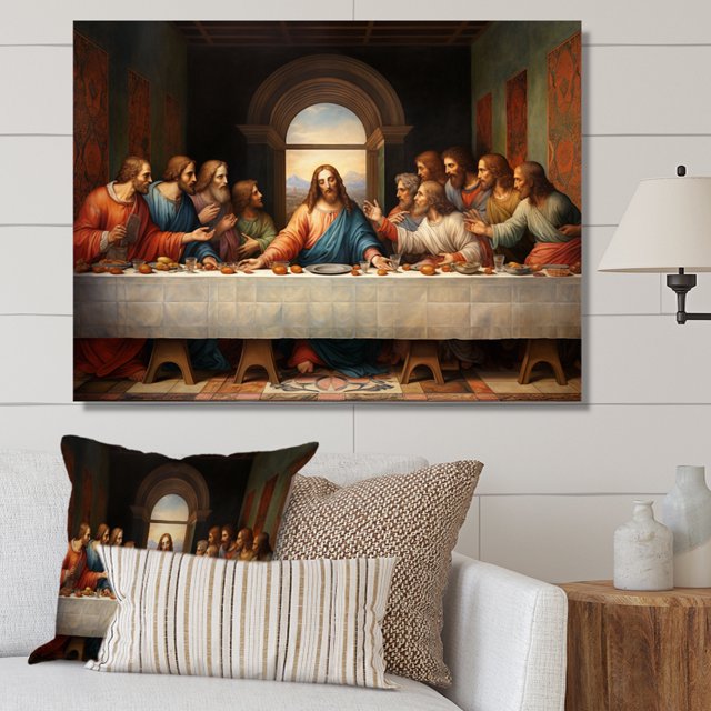 Designart "The Last Supper Of Today A Masterpiece" Spiritual Wall Decor ...