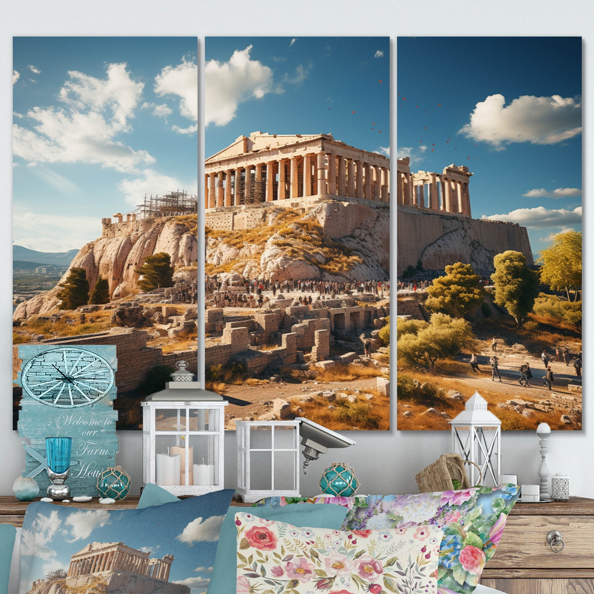 Designart "The Majesty of the Acropolis in Greece" Landscapes Metal ...