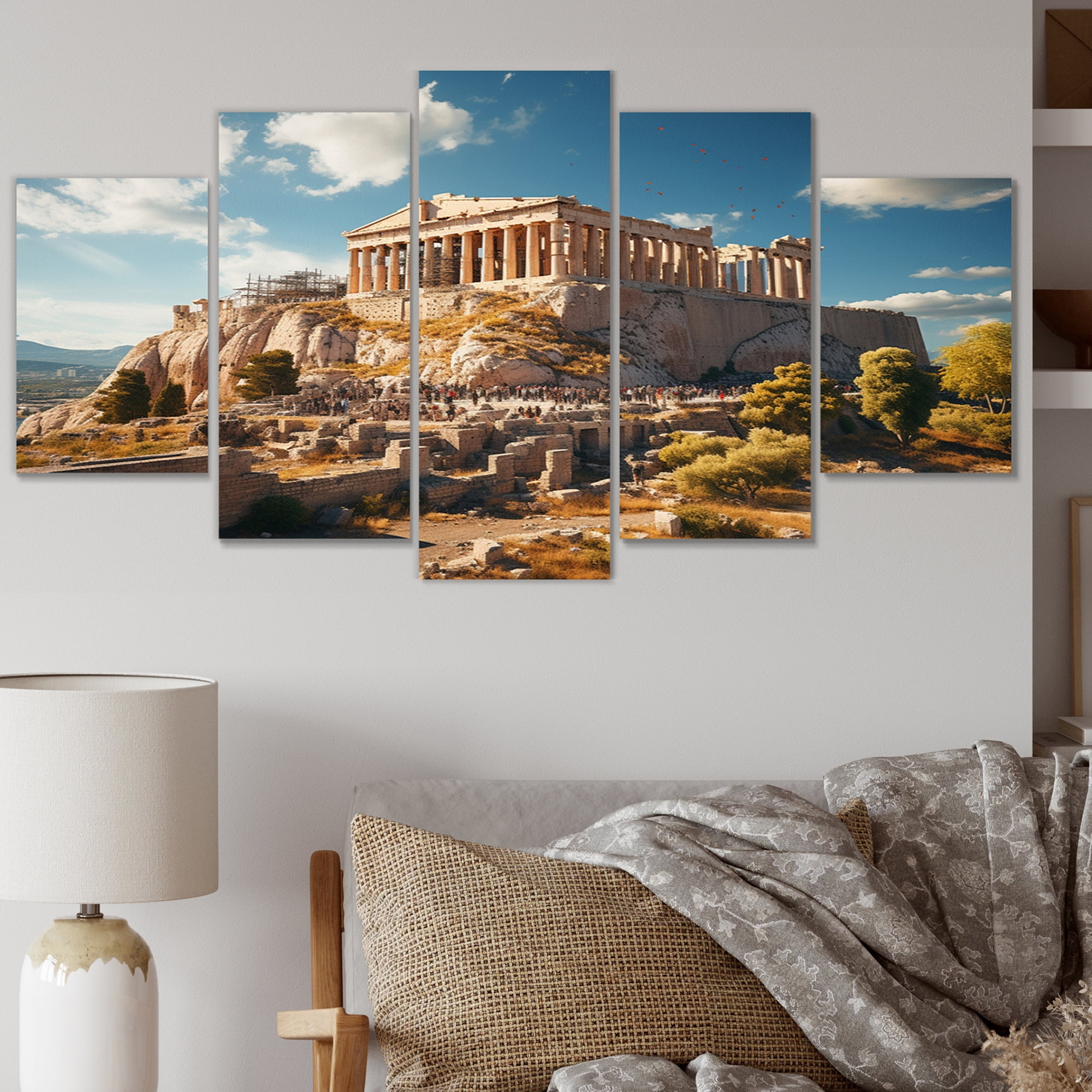 Designart "The Majesty of the Acropolis in Greece" Landscapes Metal ...