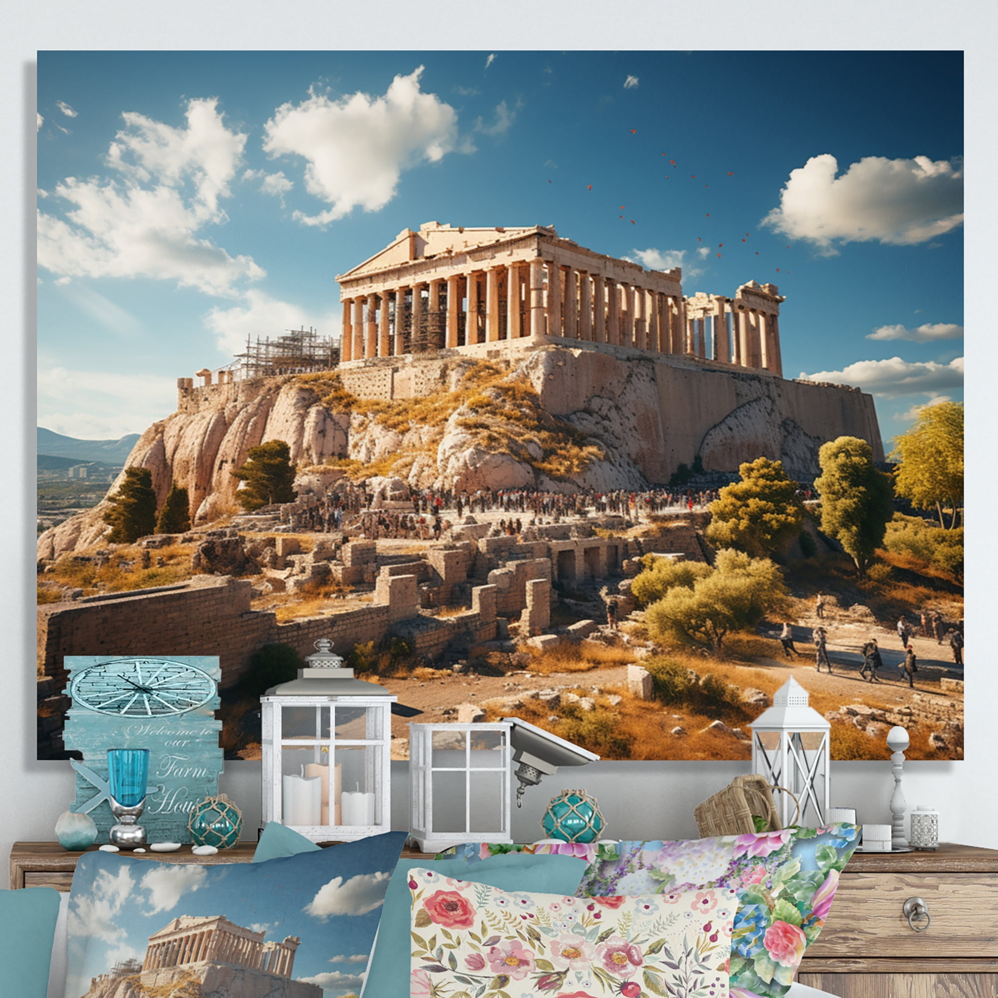 Designart "The Majesty of the Acropolis in Greece" Landscapes Wall ...