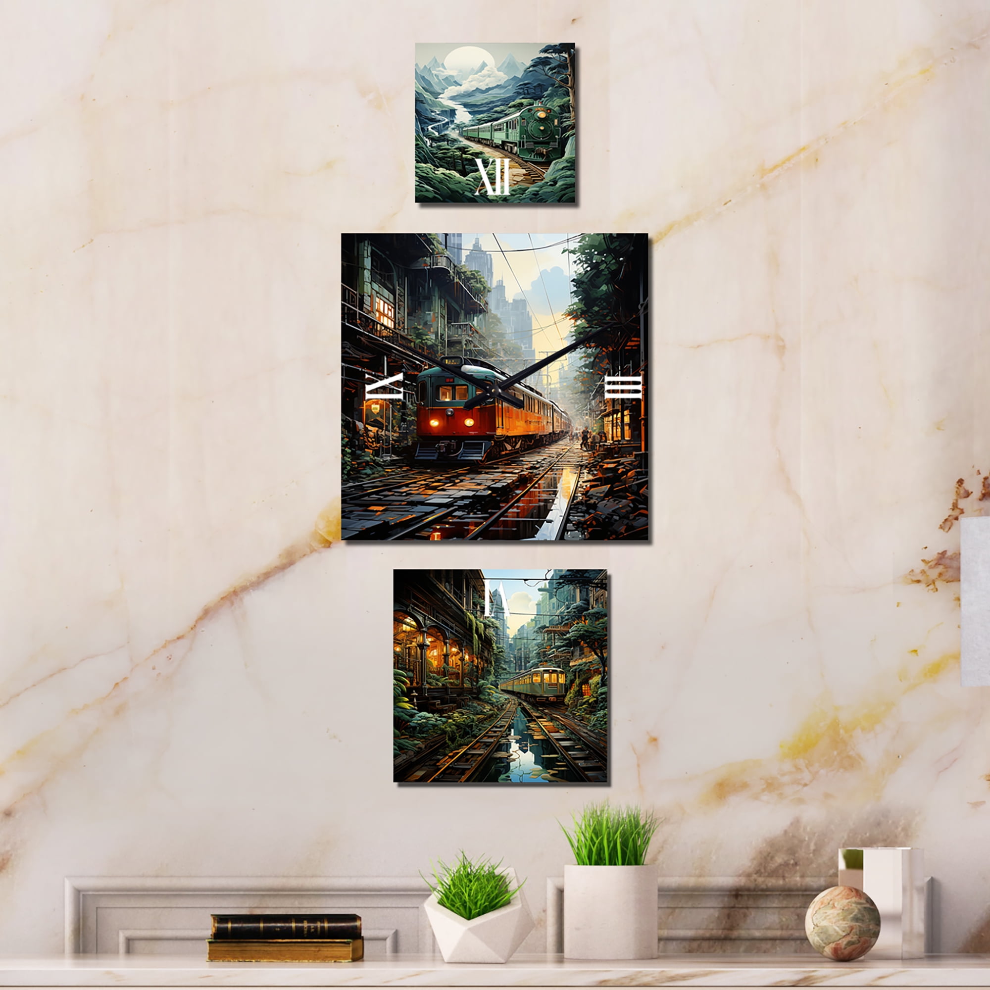 Designart "The Opulent Tranquility of a Train Journey" Buildings ...