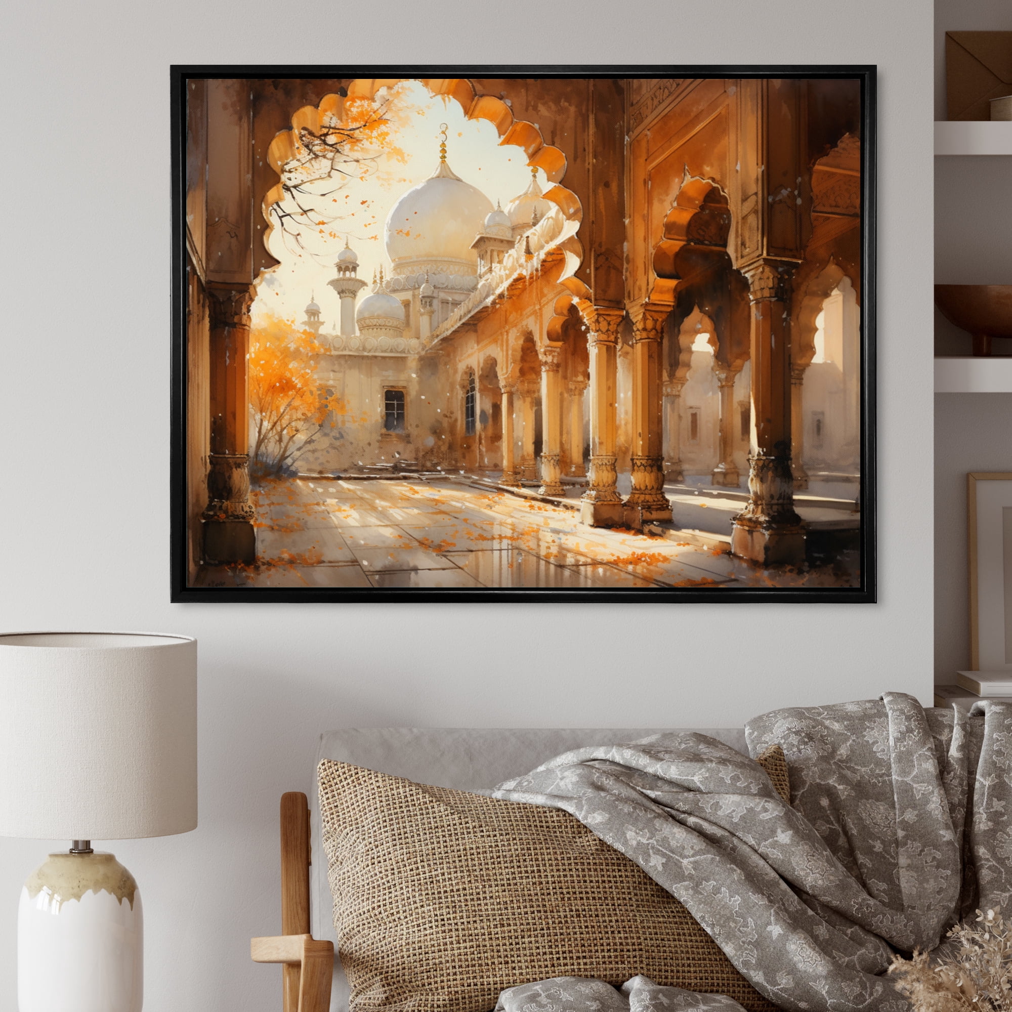 Designart "The Path Islam painting II" Islamic Floater Framed Wall ...