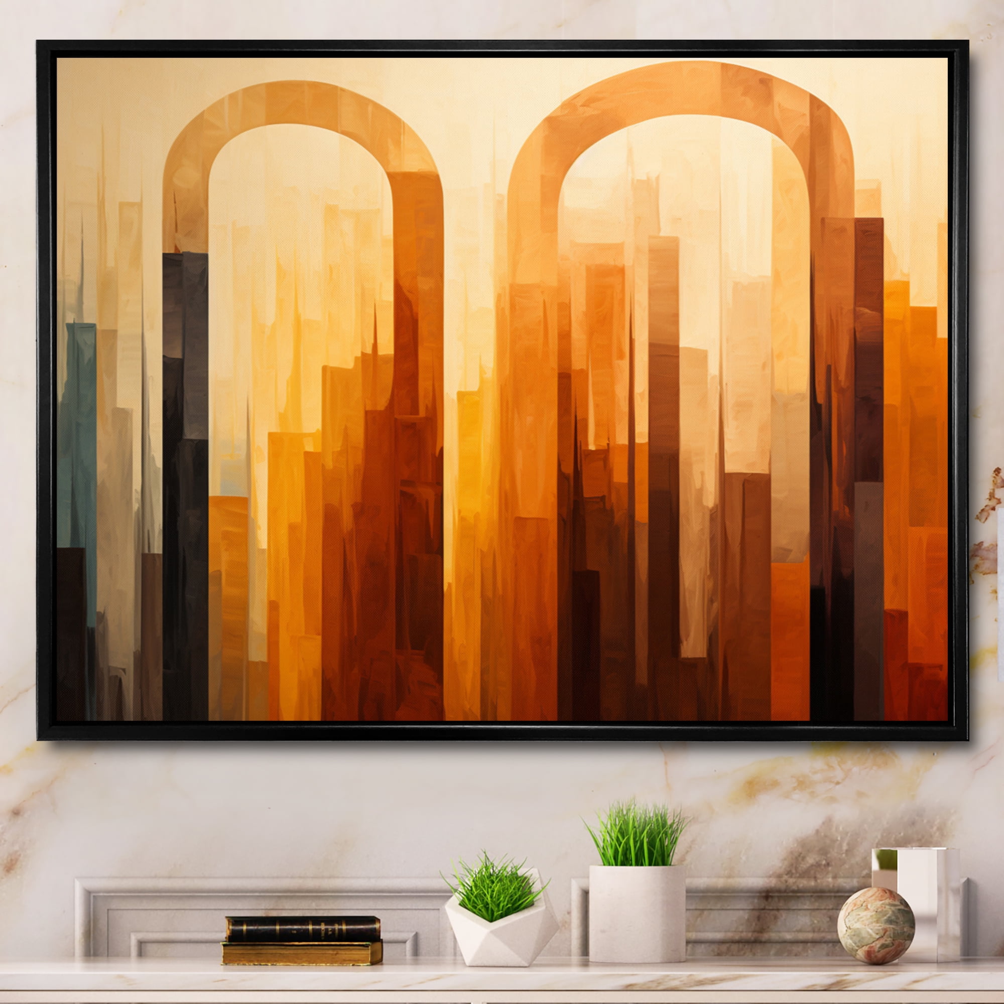 Designart "The Pillars Islam wall decor III" Islamic Floater Framed ...