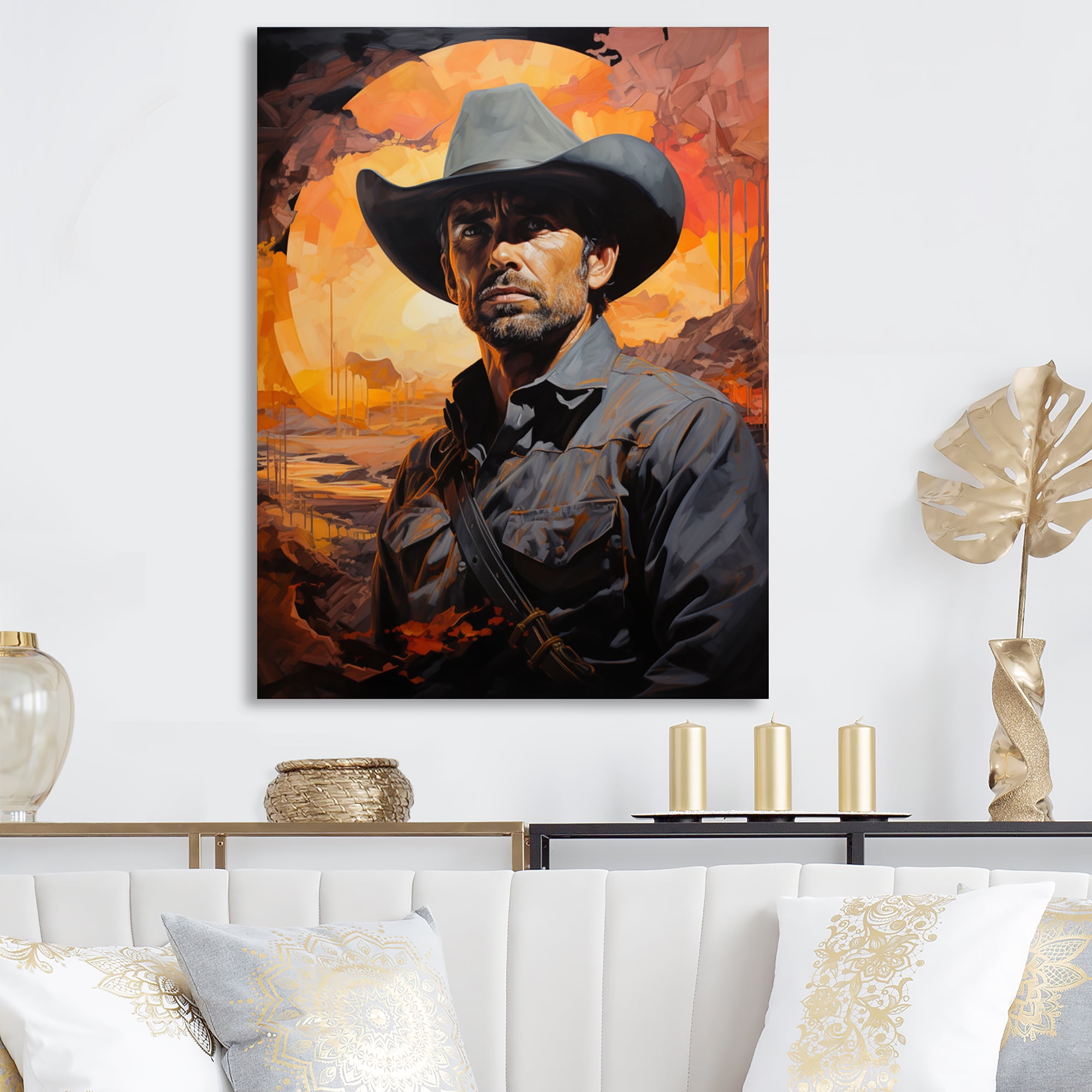 Designart "The Rugged West of the Wild West" Western Metal Wall Art ...