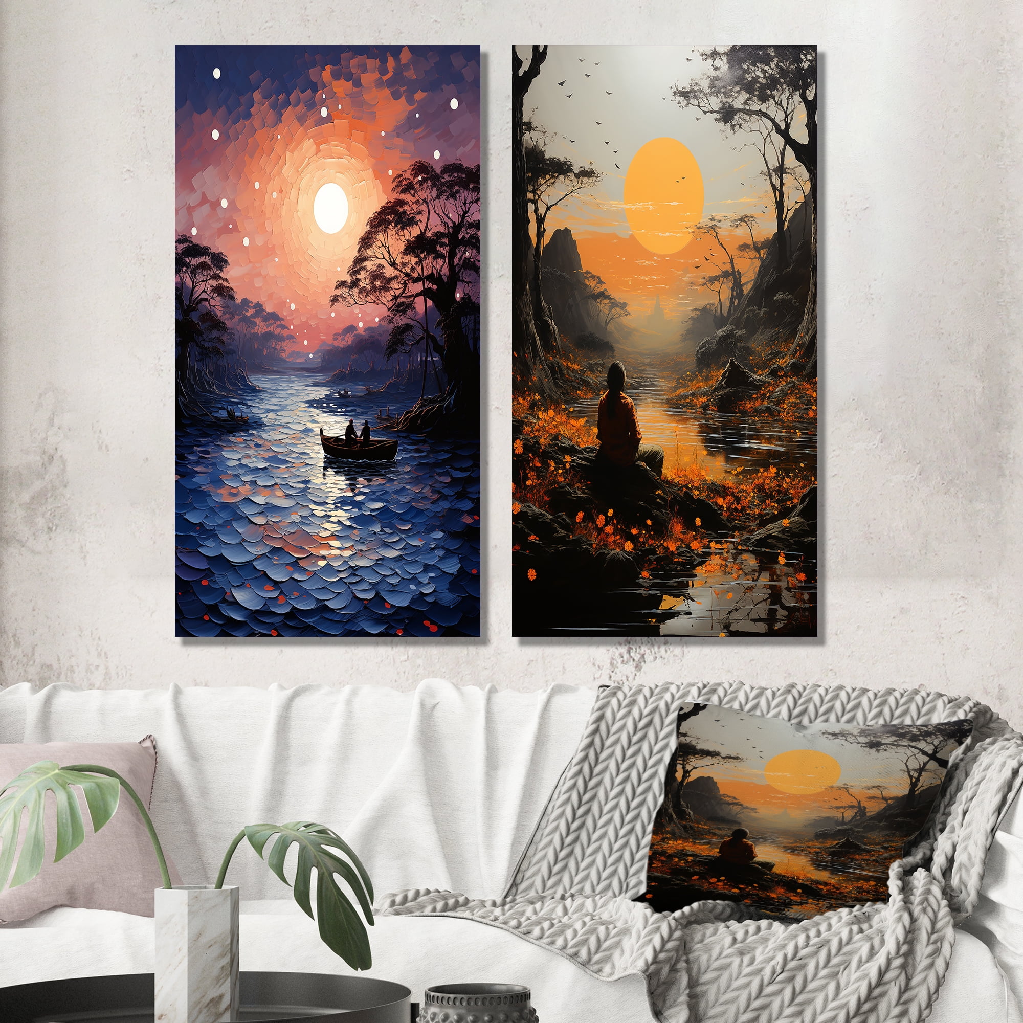 Designart "The Sacred River in Hindu Traditions I" Hinduism Wall Art ...