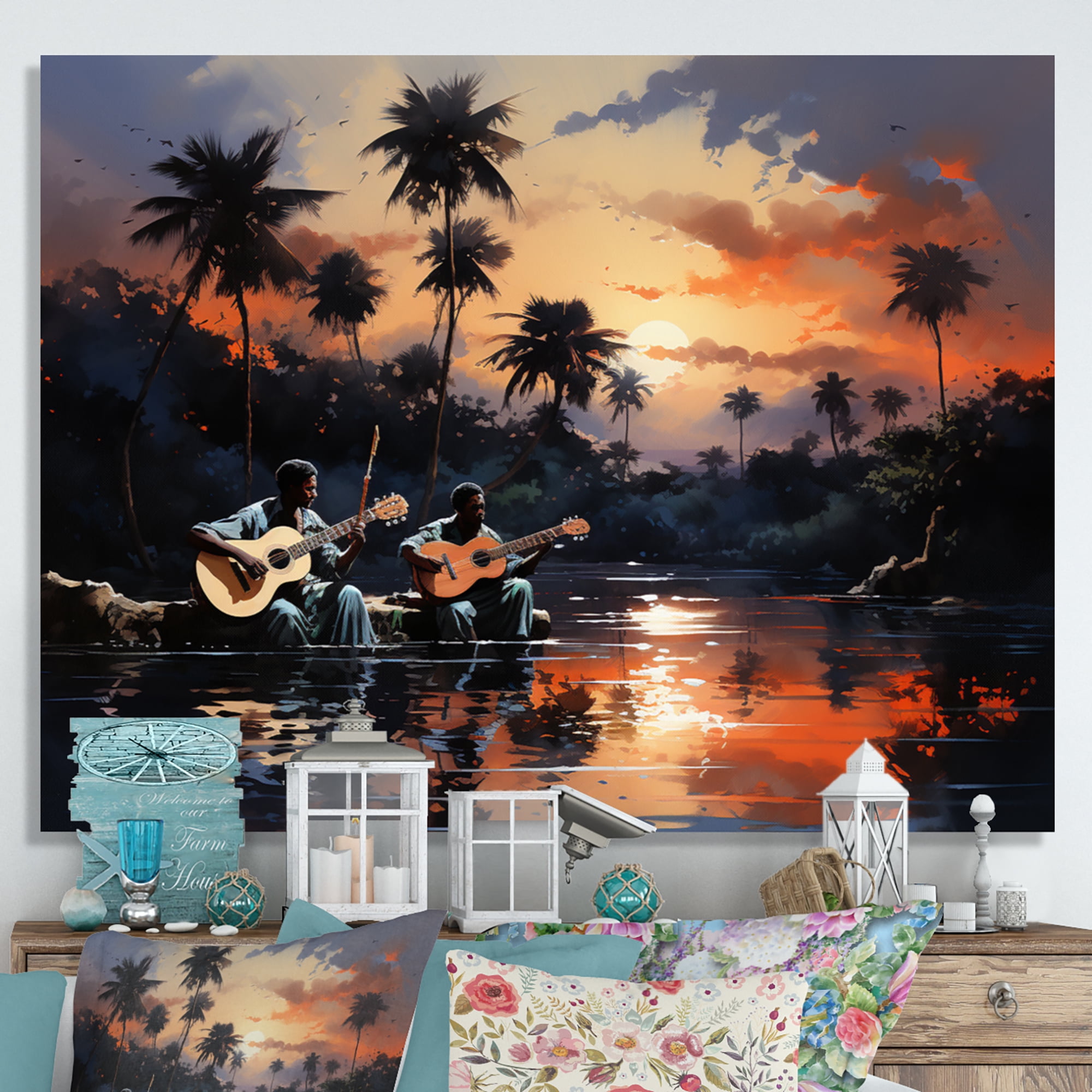 Designart "The Serenading African Wall art I" African Wall Art Print ...