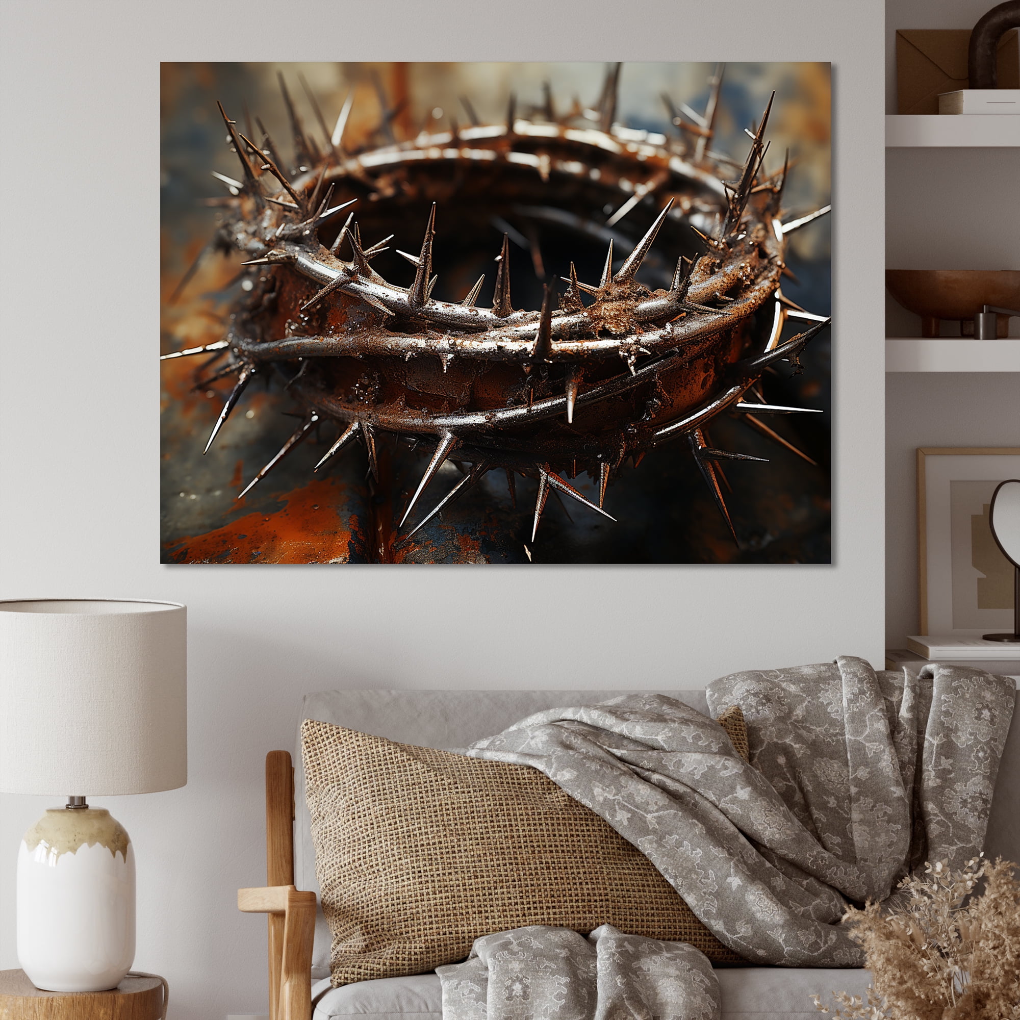 Designart "Thorns Coronet Christian Symbol I" Christianity Wall Decor ...