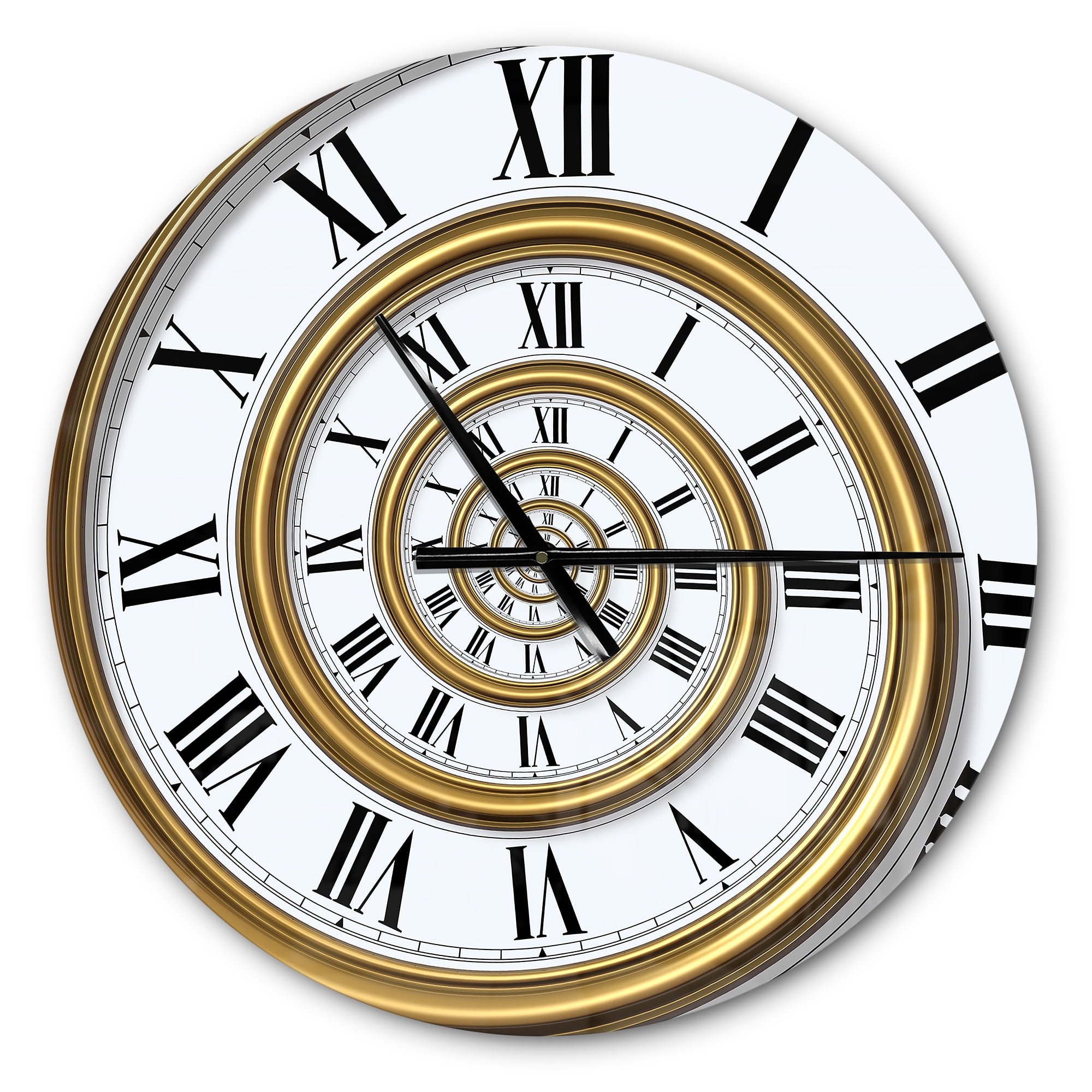 Designart 'Time Spiral in Antique Style' Modern wall clock - Walmart.com