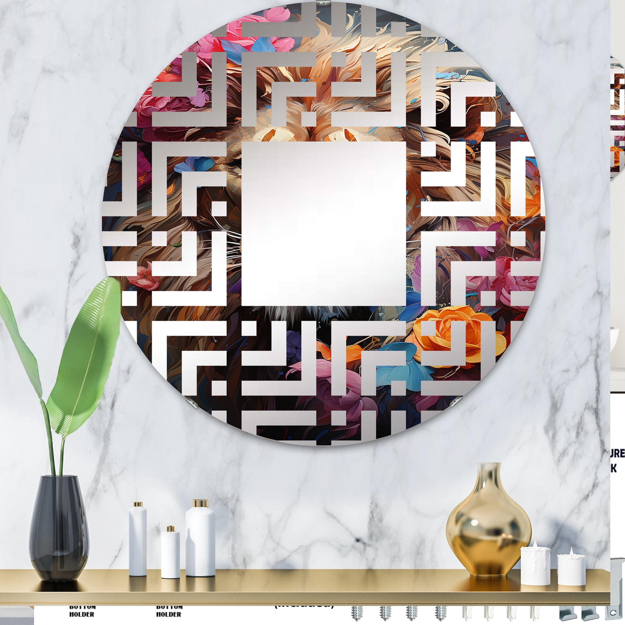 Designart "Timeless Gaze of the Lion's Eternal Majesty II" Animals Lion ...