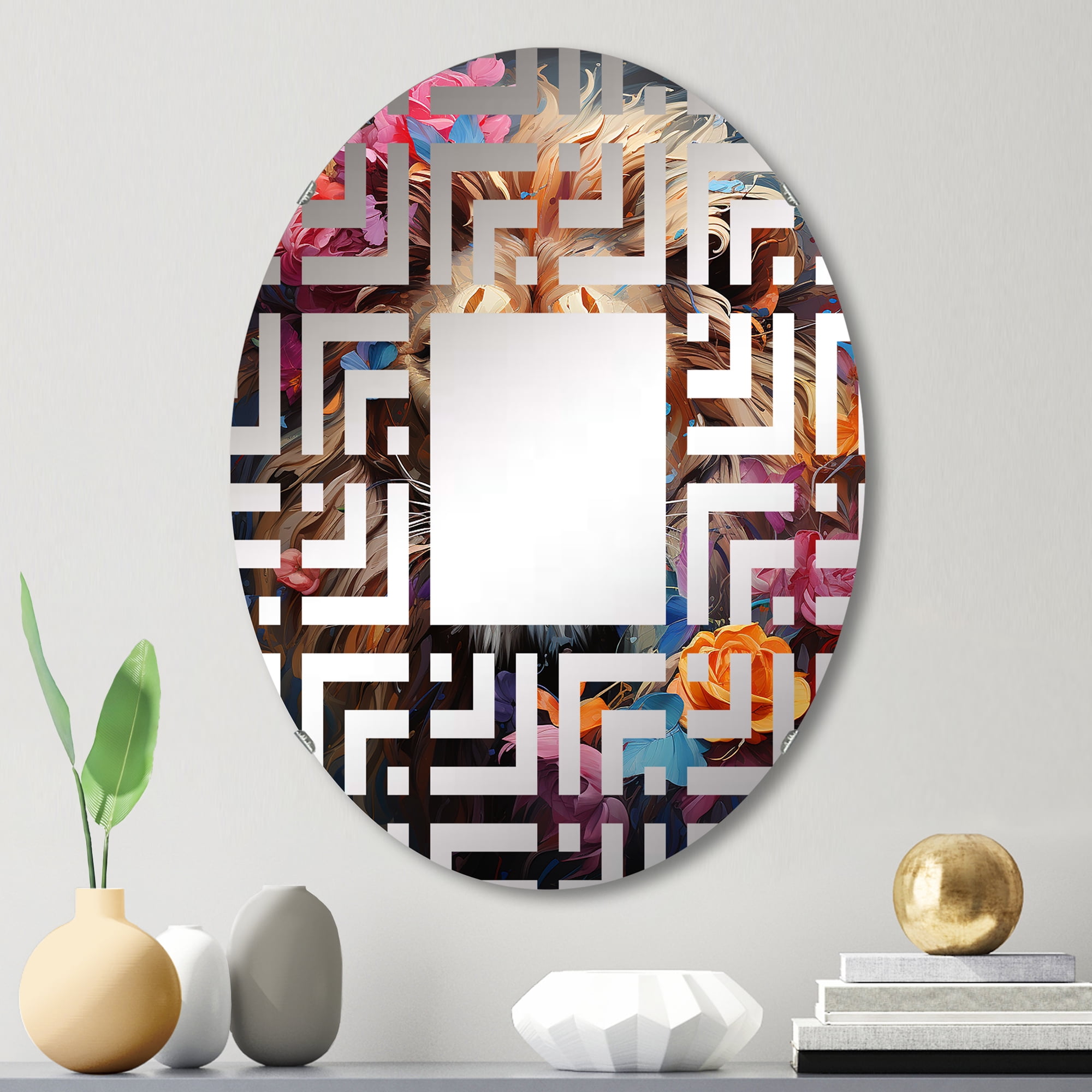 Designart "Timeless Gaze of the Lion's Eternal Majesty II" Animals Lion ...