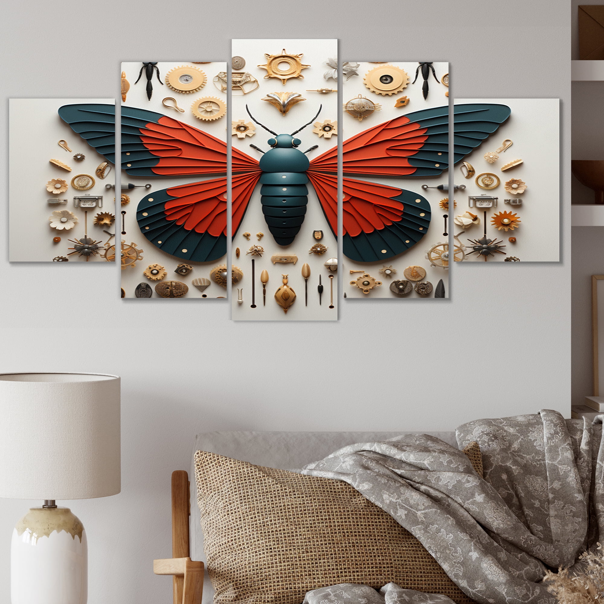 Designart "Tiny Wonders Insects Bugs wall decor III" Animals Metal Art ...
