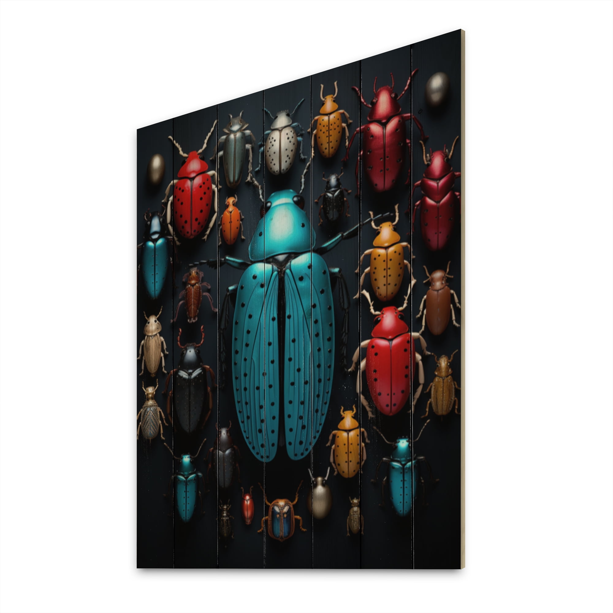 Designart "Tiny Wonders Insects Bugs wall decor IV" Animals Print on ...