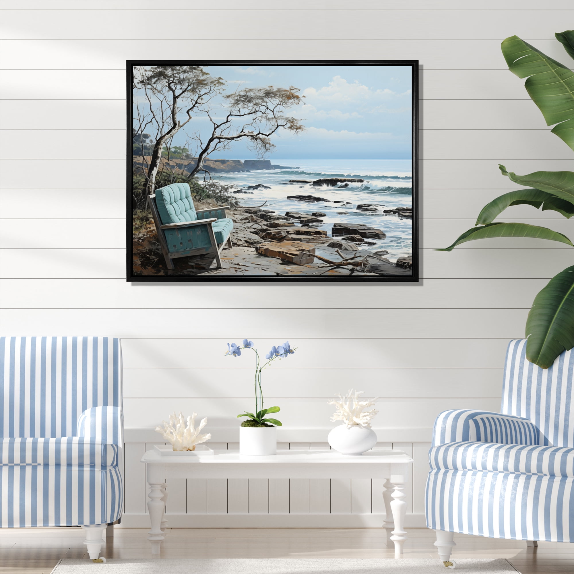 Designart "To The Coastal windows Windows painting I" Nautical & Beach ...